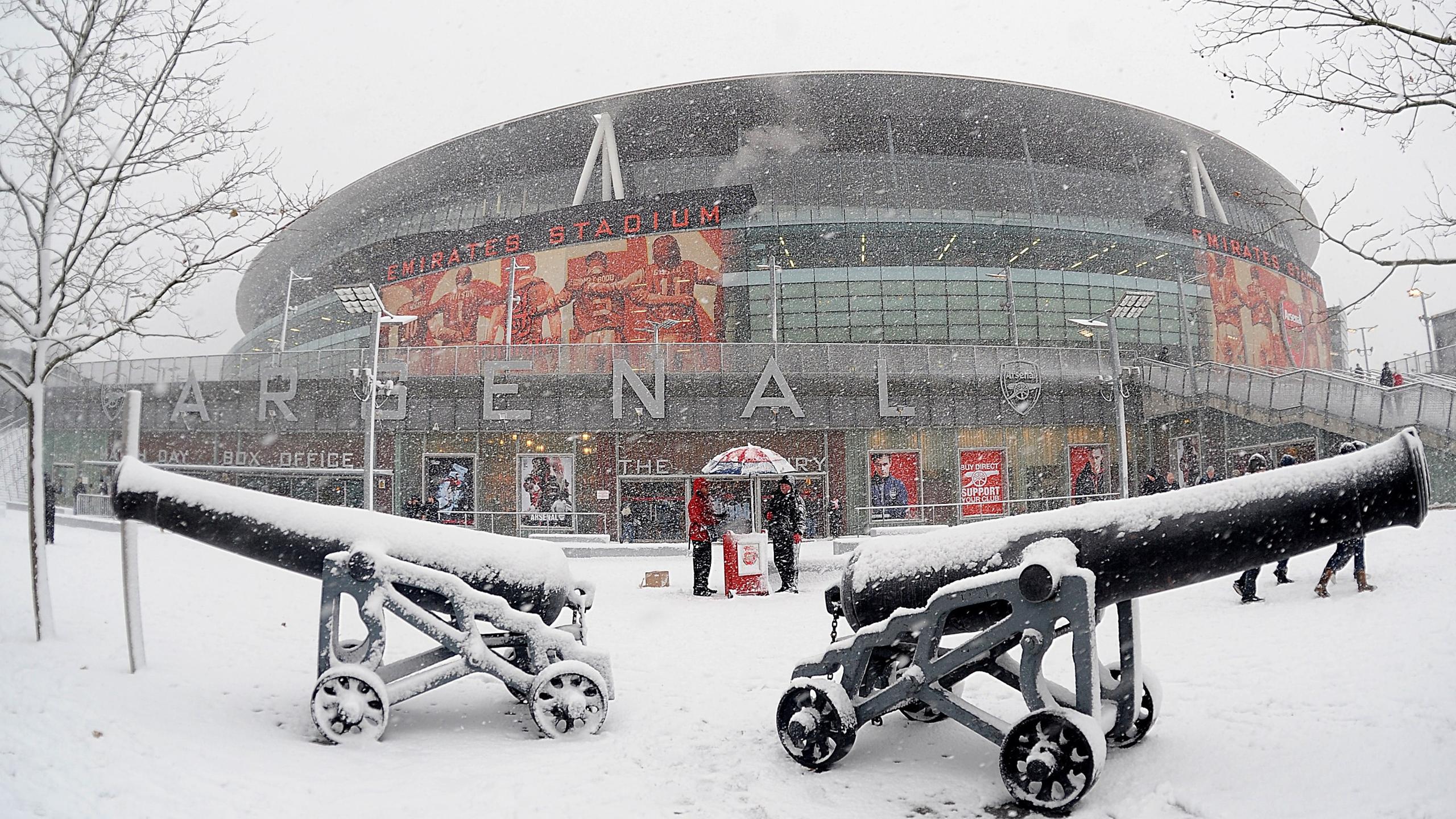 Emirates Stadium Snow