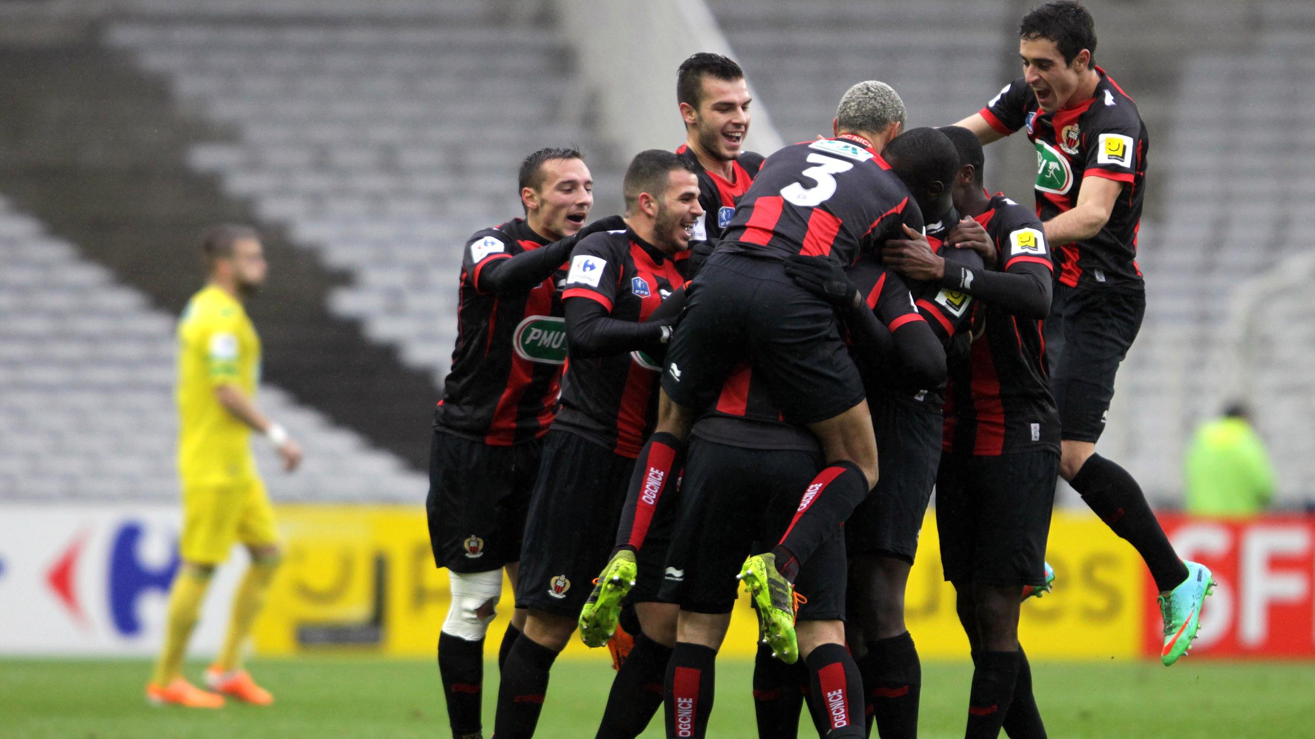 16es de finale: L'OGC Nice se qualifie à la Beaujoire face au FCN (0-2 ...