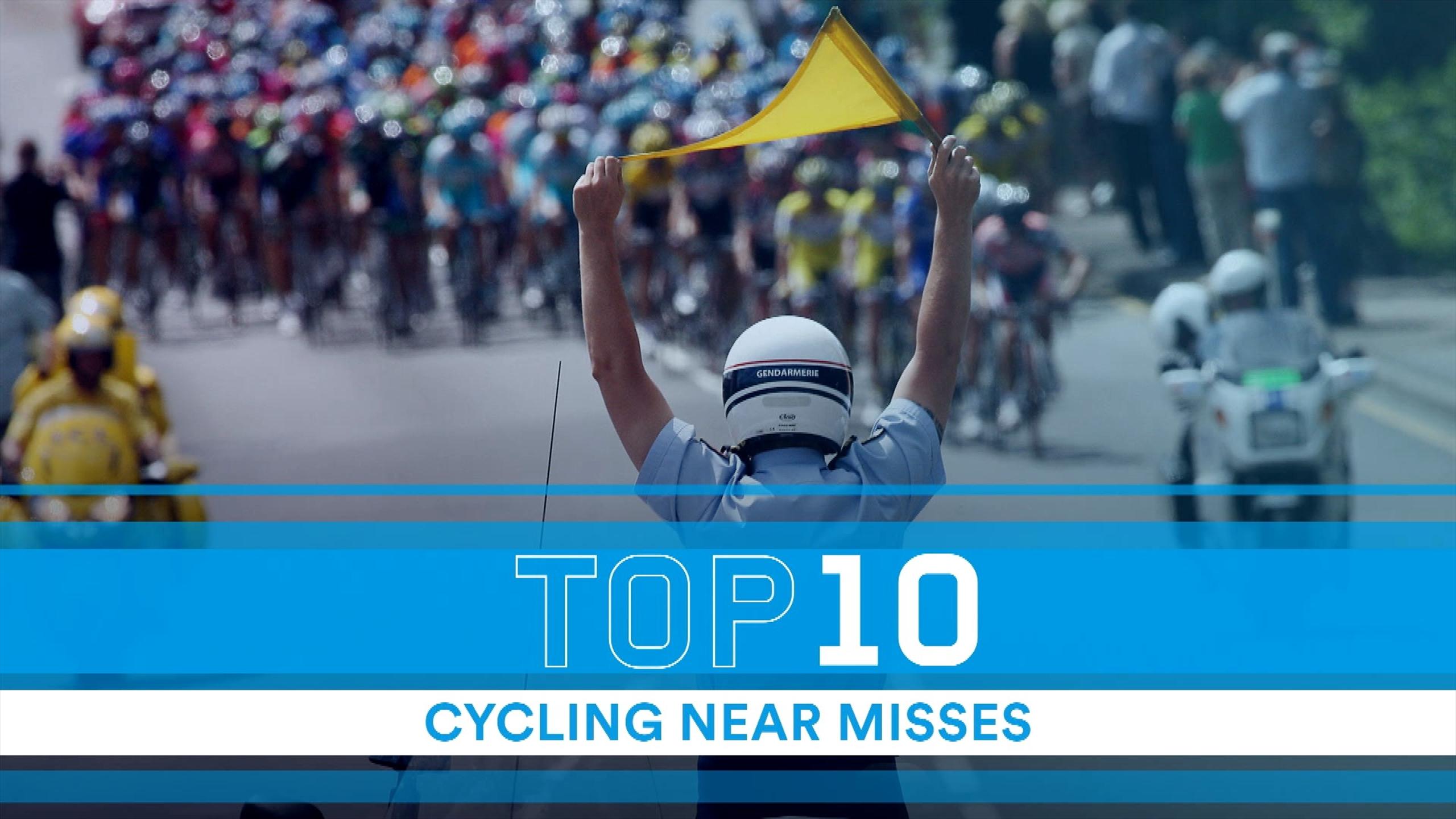 Top 10: Cycling near misses - All Sports video - Eurosport