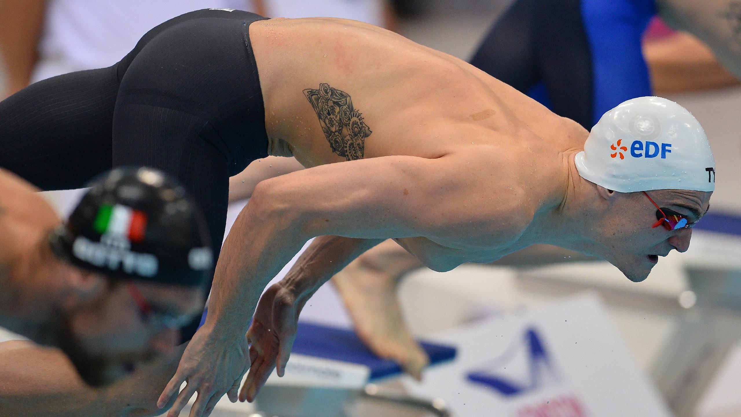 Clément Mignon médaillé de bronze sur 100 m, Jérémy Stravius au pied du ...