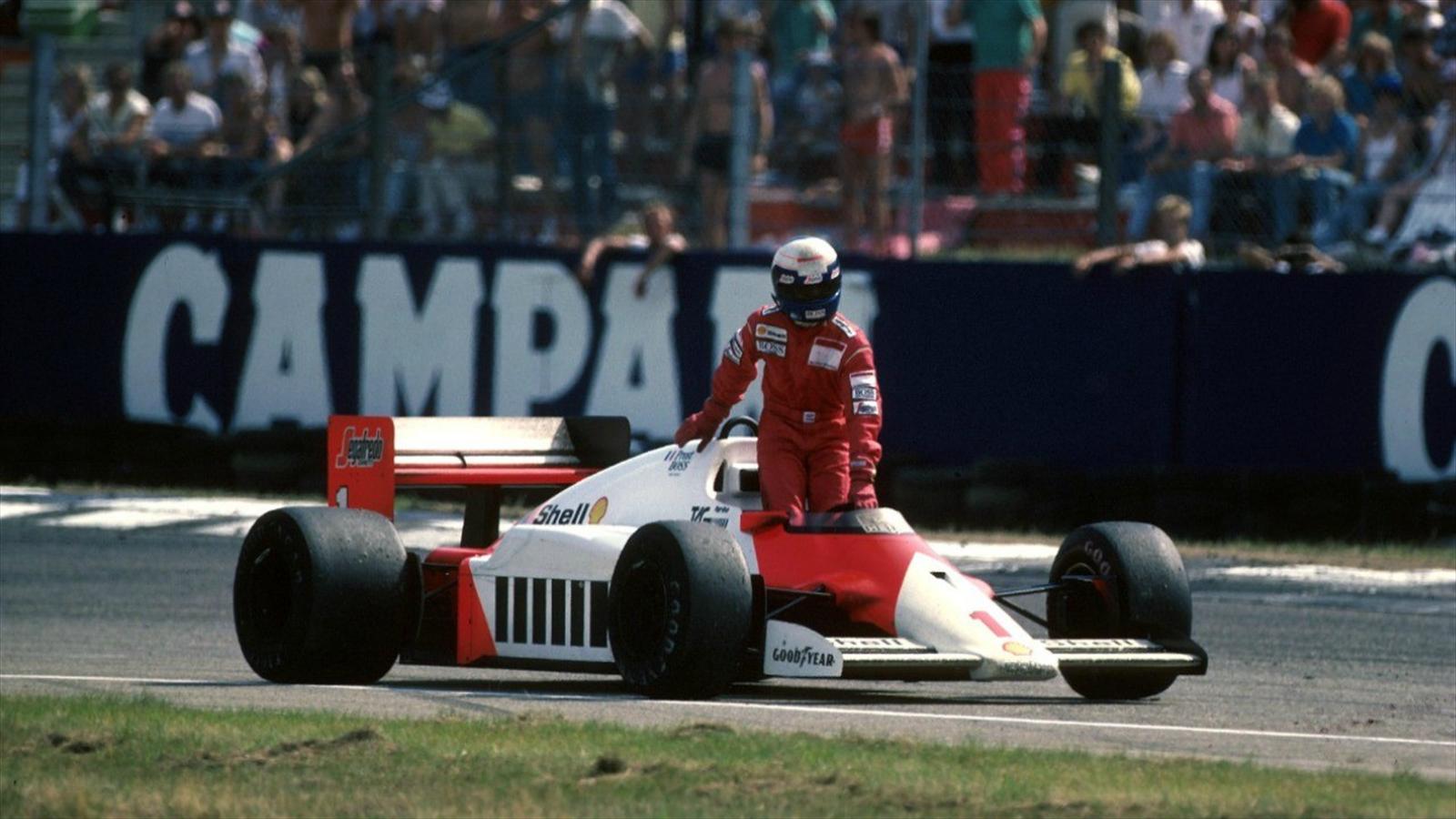 VIDEO - Formel 1 - 1986 in Hockenheim: Alain Prost muss schieben ...