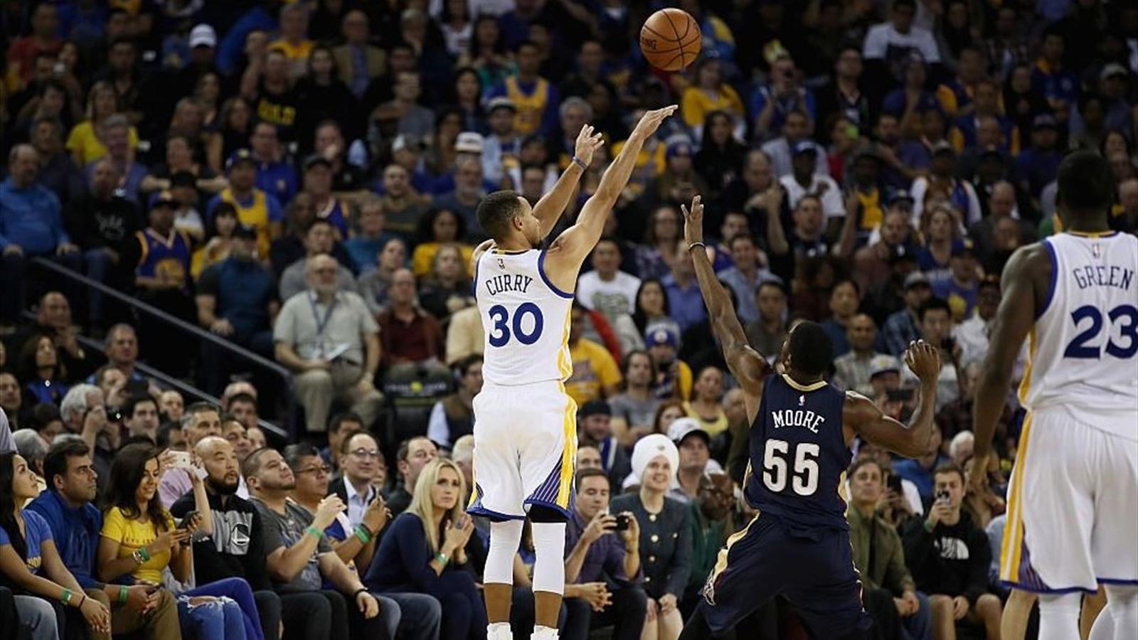 Treize tirs à 3 points réussis : revivez le show de Stephen Curry - NBA ...