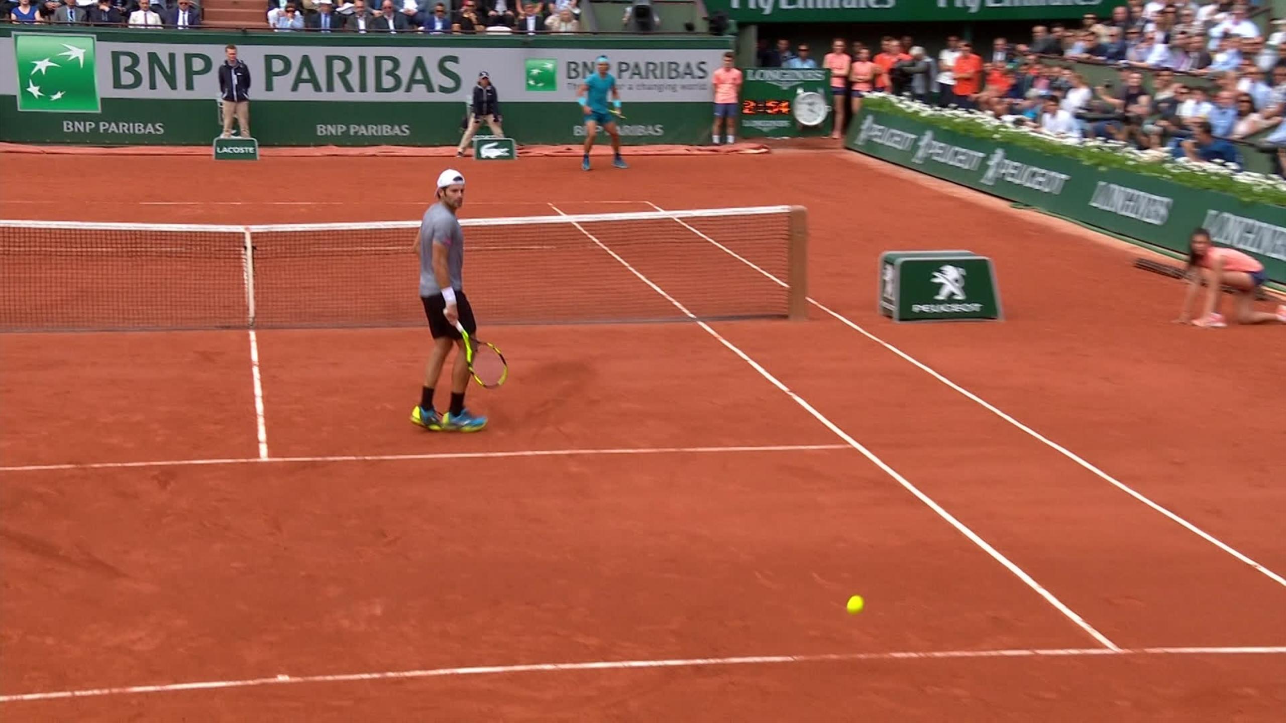 French Open 2018: Rafael Nadal mit Traumpunkt gegen Simone Bolelli ...