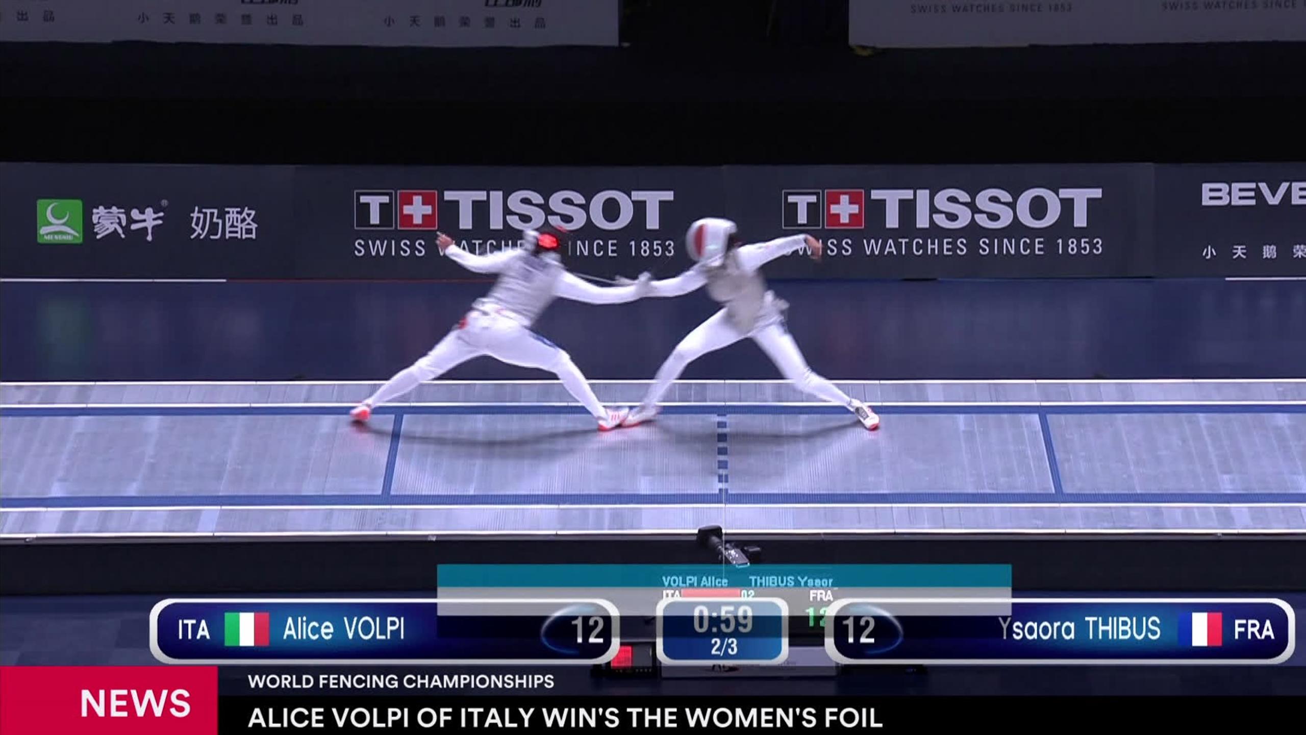 Fechten: Alice Volpi gewinnt im Florett der Damen - Fechten Video ...