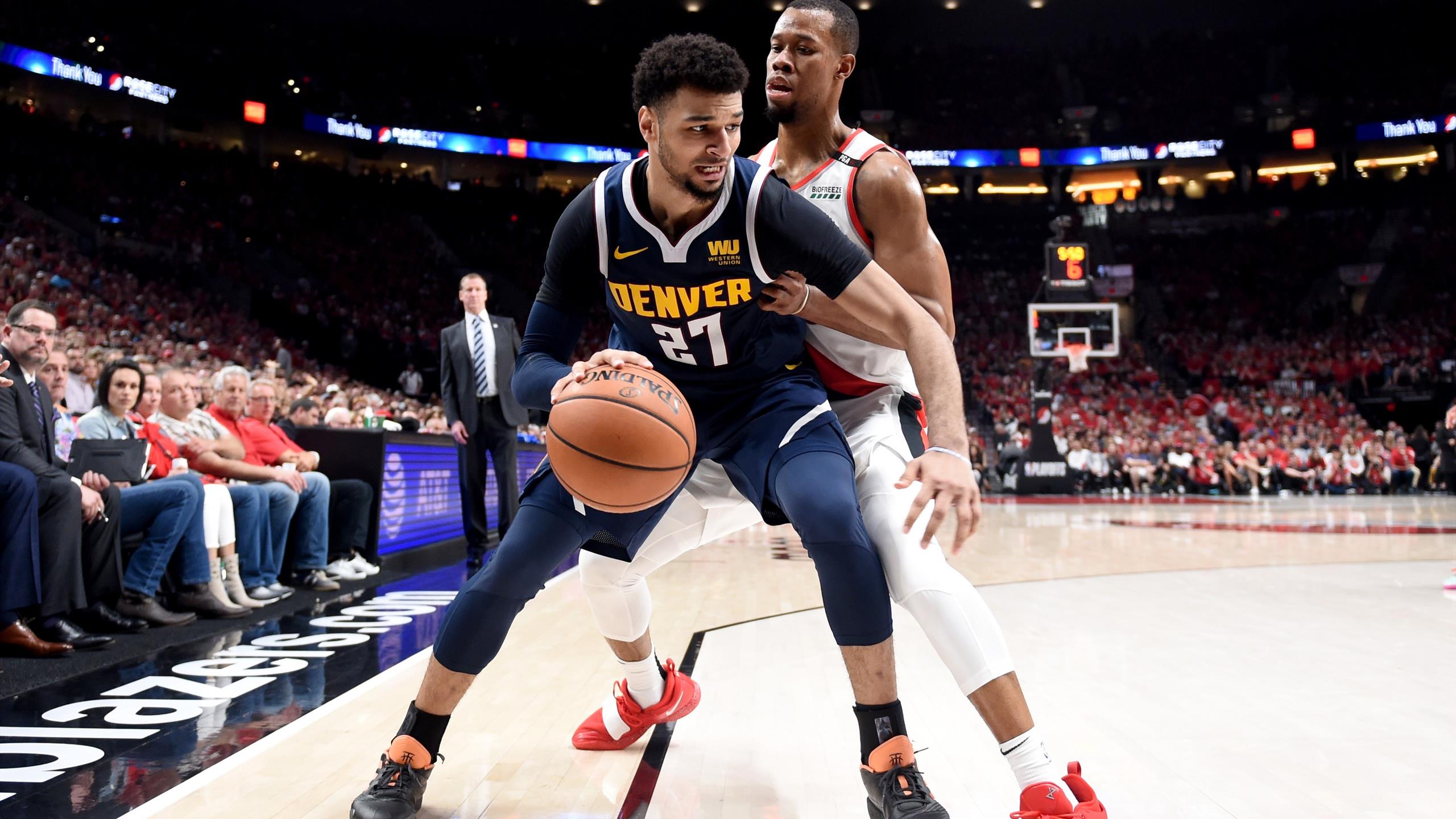 NBA : Denver égalise en allant gagner à Portland - Eurosport