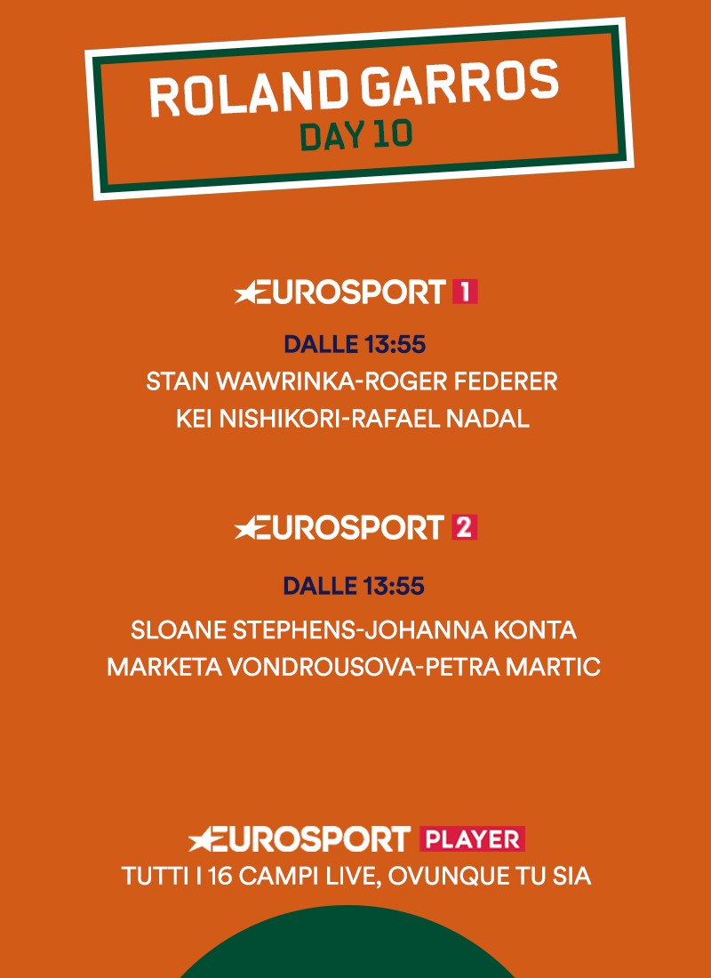 Order of play e programmazione tv del Day 10 del Roland Garros 2019 ...