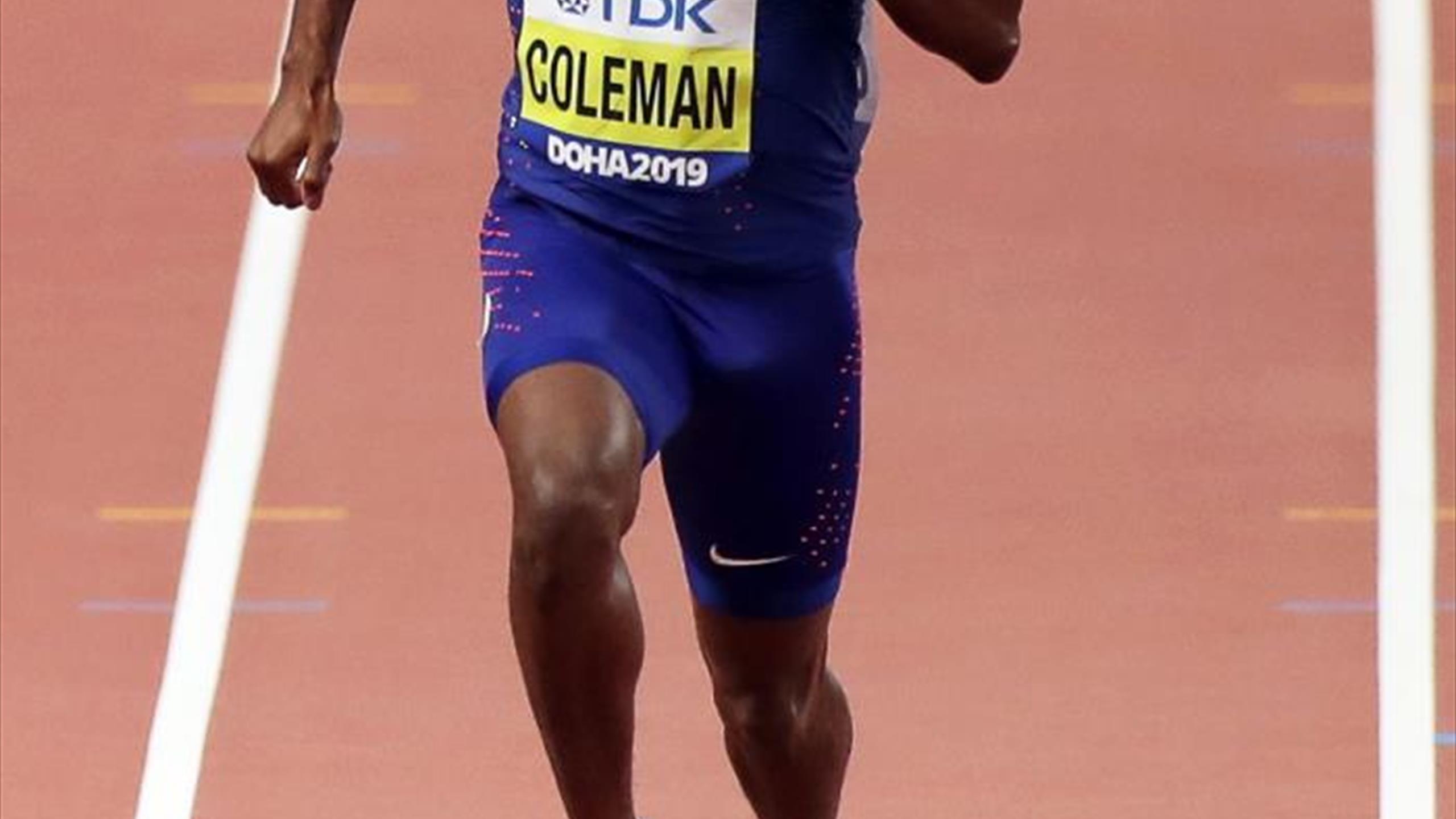 Coleman marca territorio desde su primera carrera: 9.98 - Eurosport