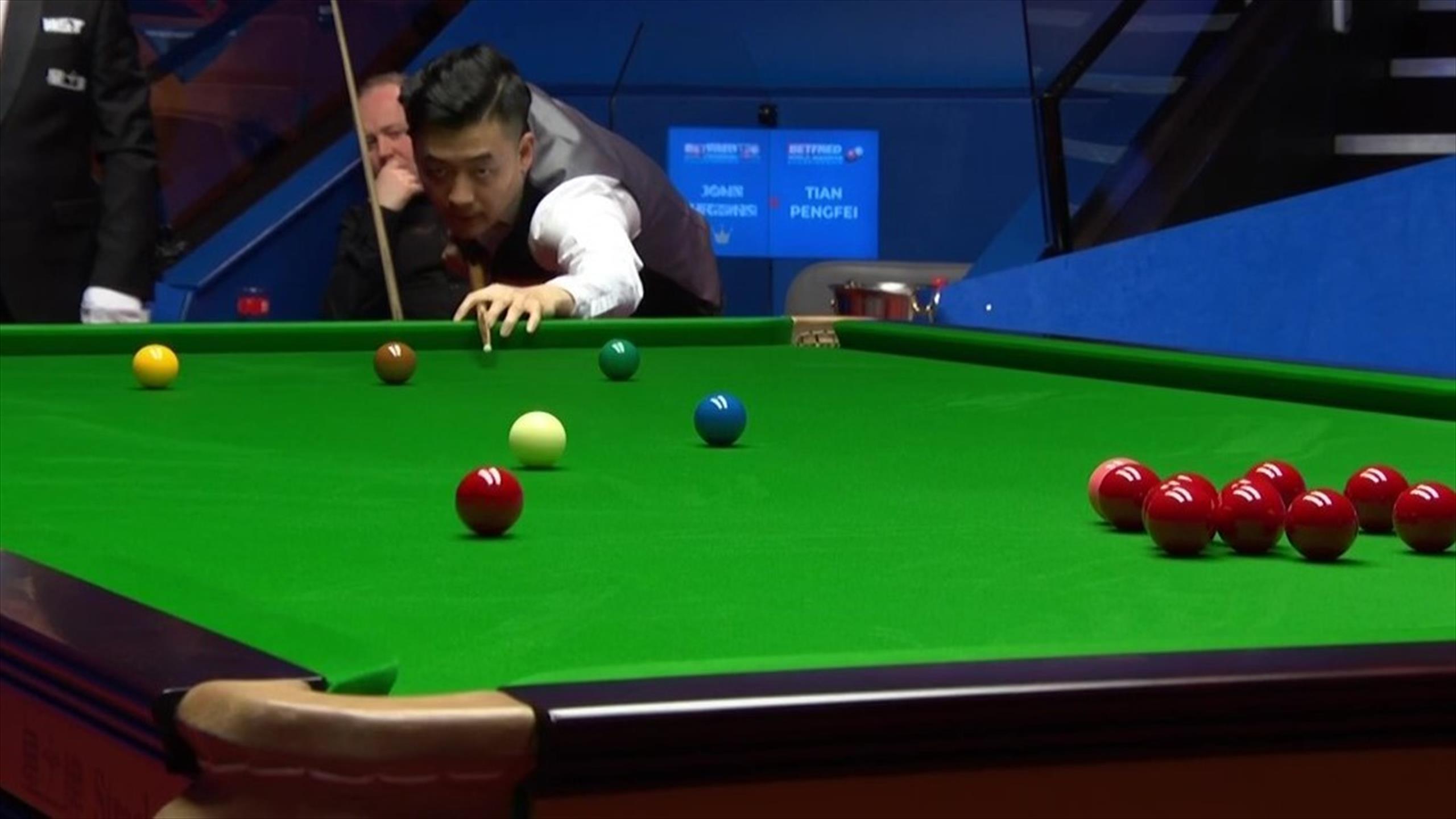 Snooker-WM - Pengfei Tian mit spektakulärem Double-Fluke: "Schafft es ...
