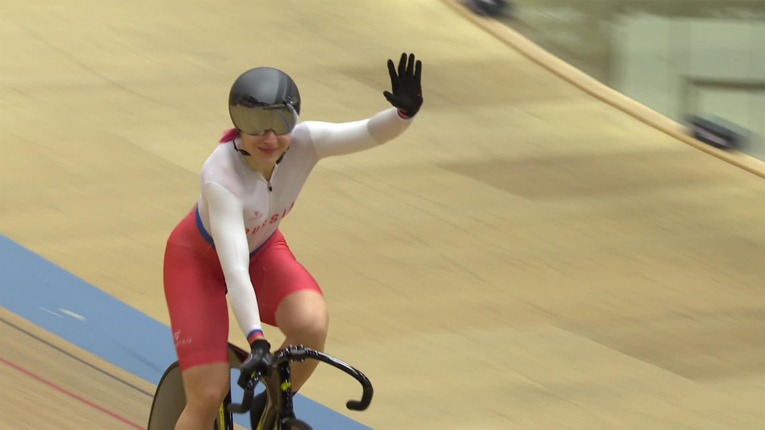 European Track Championships - Daria Shmeleva of Russia takes first ...