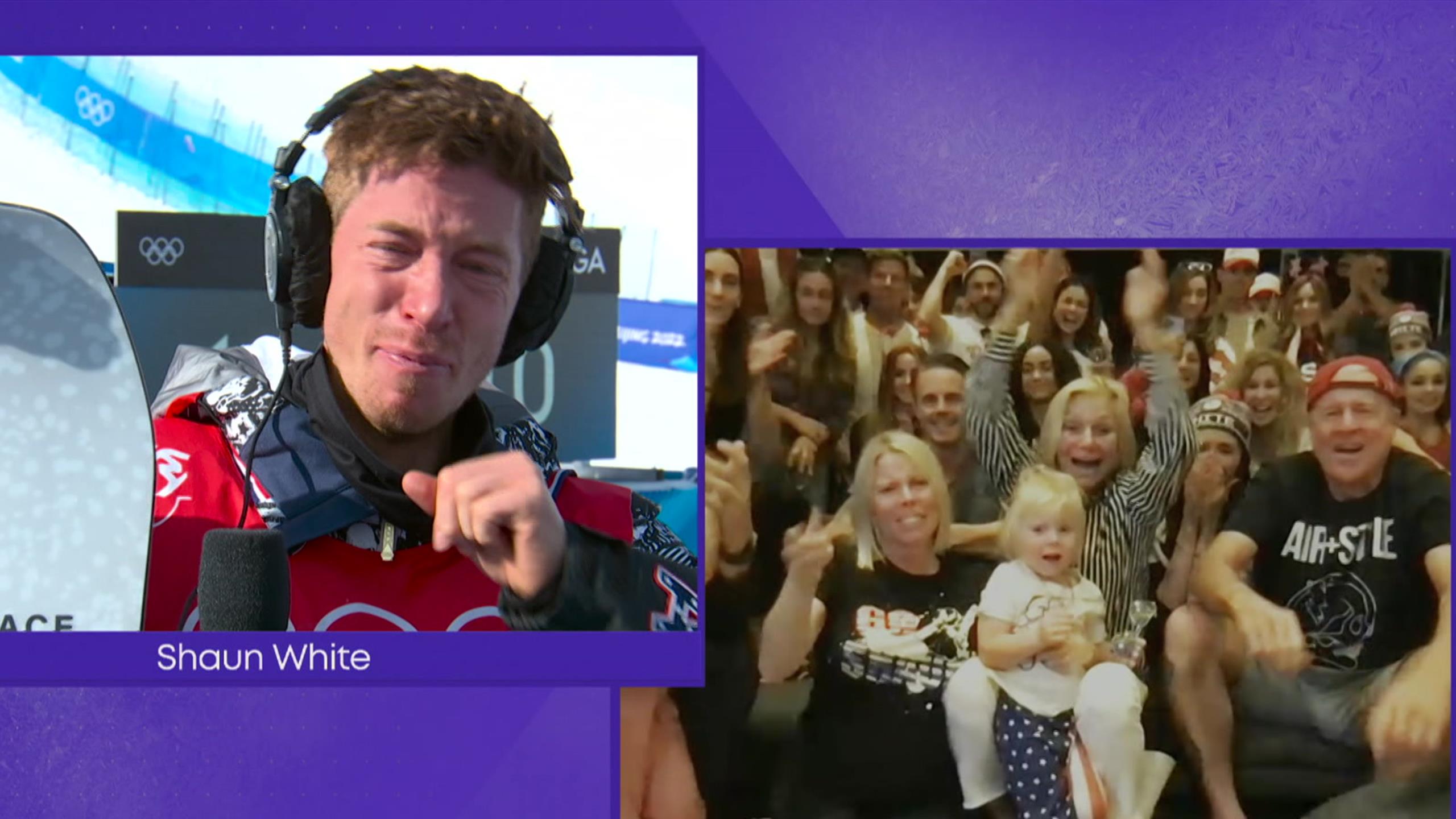 Olympia 2022 - Family and friends tuned in: Shaun White is in tears ...