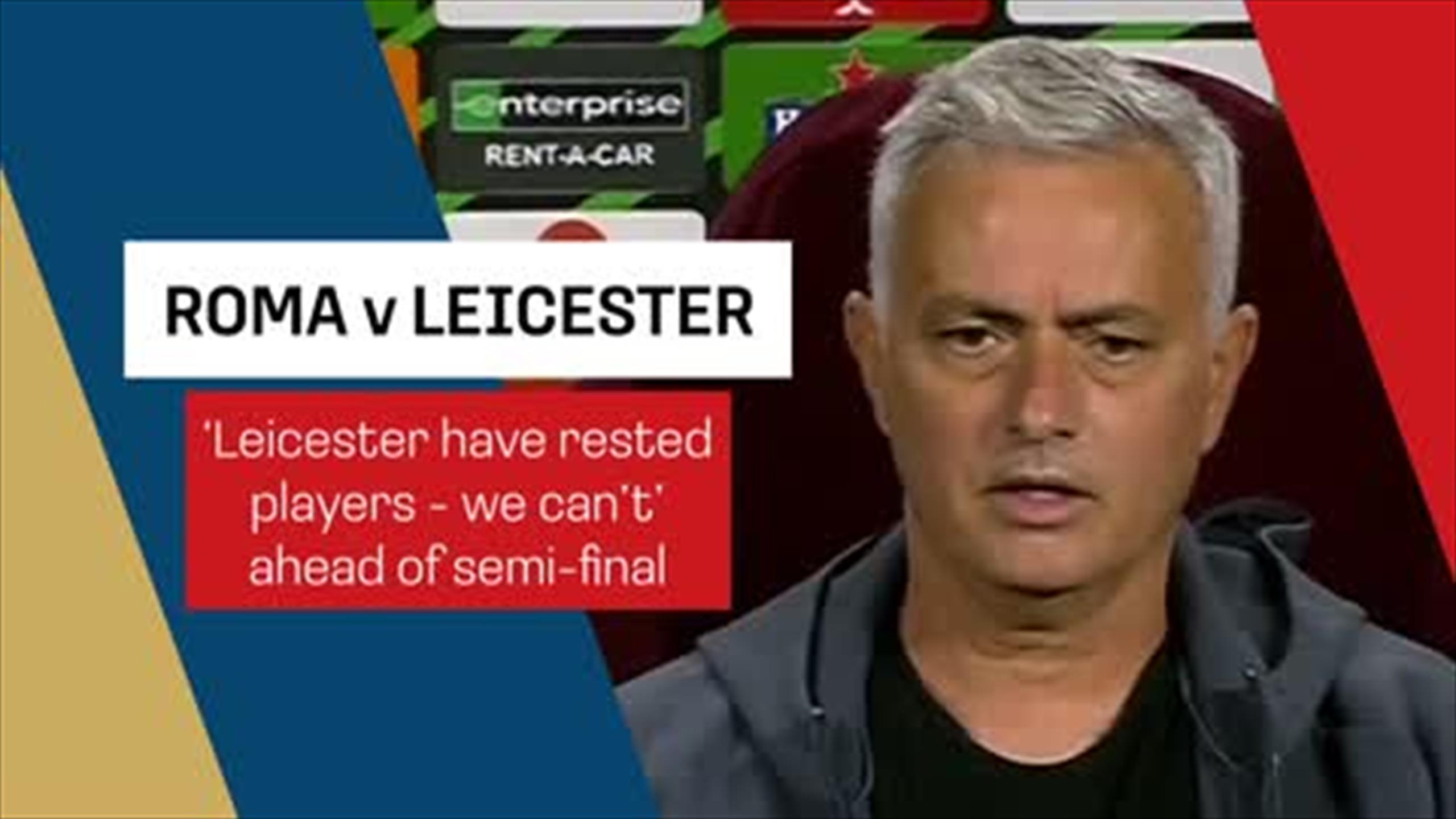 Roma manager Jose Mourinho believes advantage lies with Leicester City ...