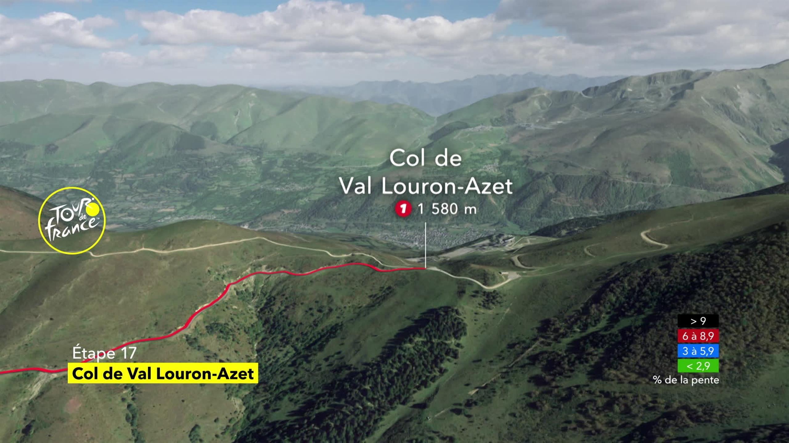 Tour de France, 17. Etappe: Der Anstieg zum Col de Val Louron-Azet mit ...