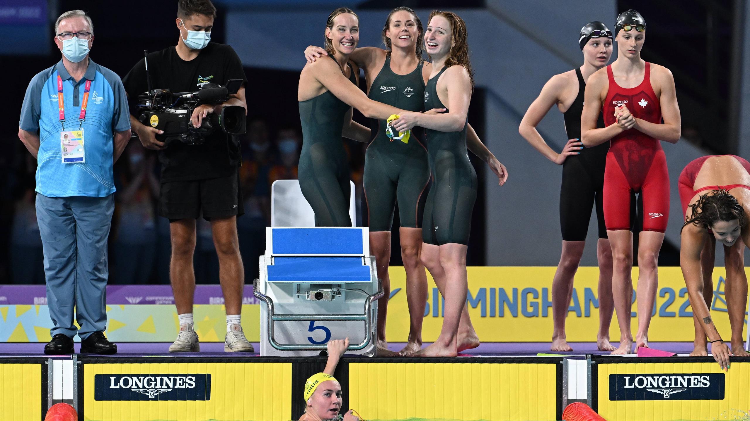 Natation : Les Australiennes Wilson, Melverton, O'Callaghan et Titmus ...