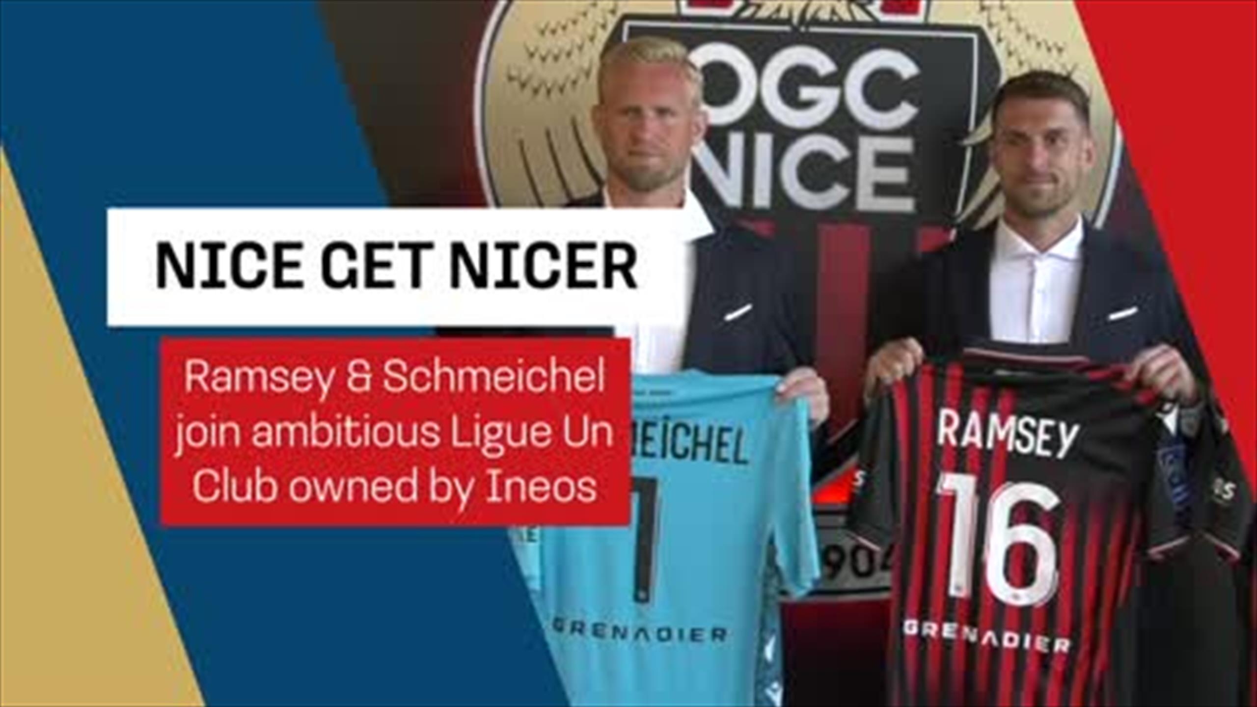 Aaron Ramsey and Kasper Schmeichel faced the French media for the first ...