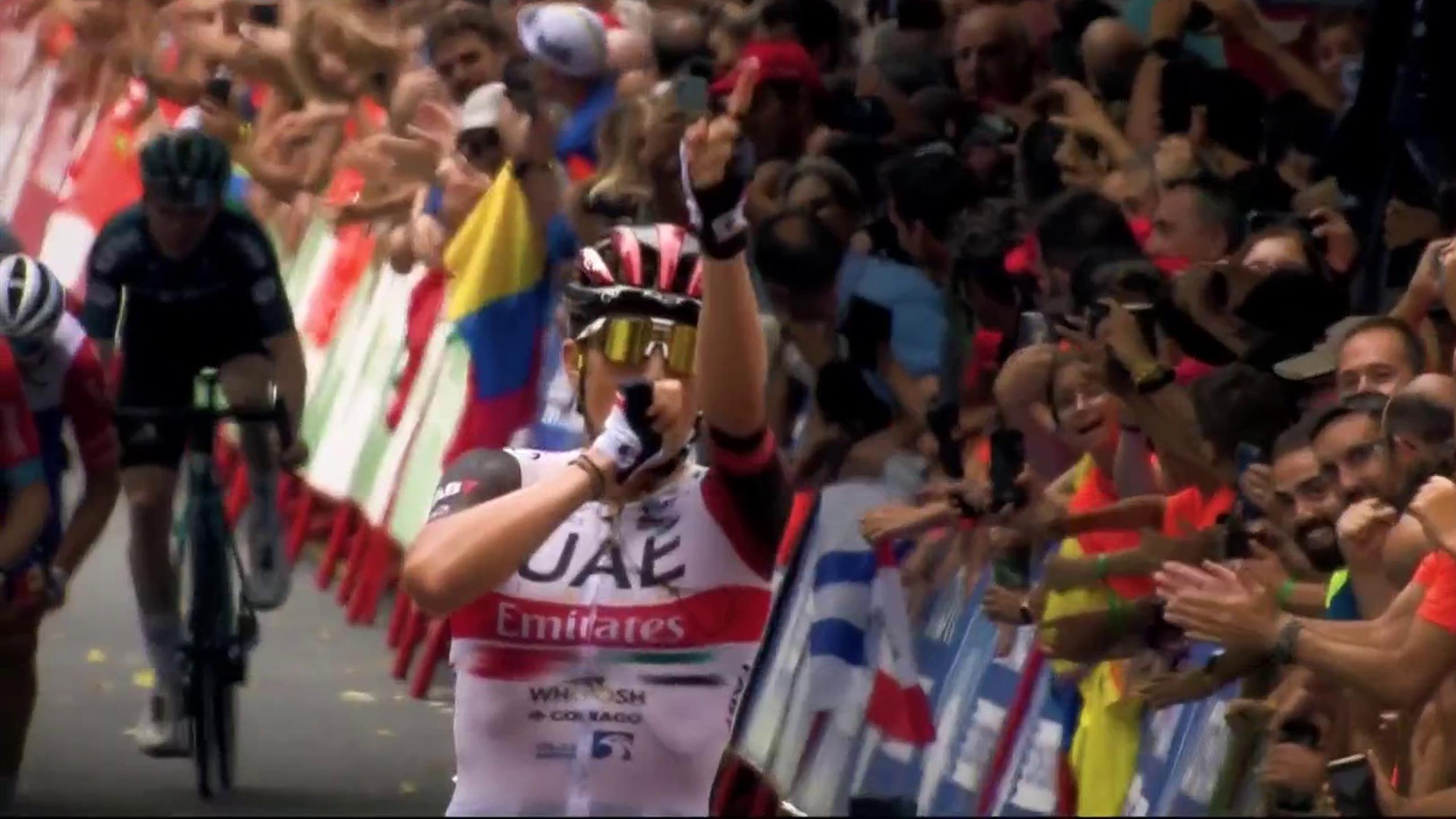 VUELTA - Marc Soler (UAE) a fait le show jusqu'au bout : l'arrivée de la 5e étape - Vidéo ...