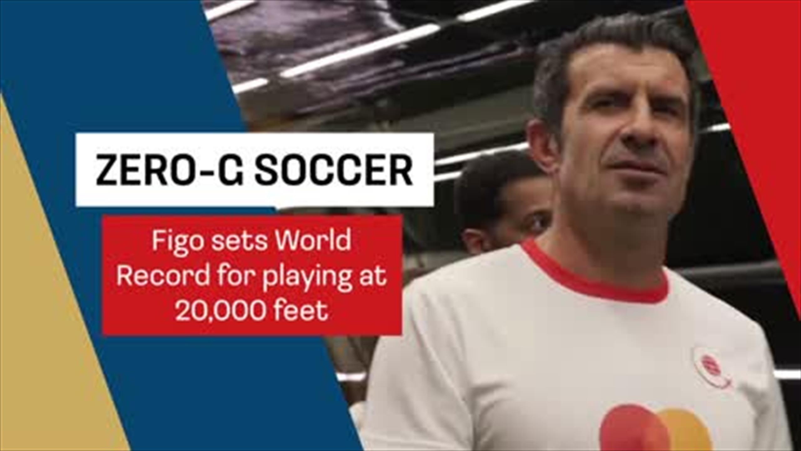 Luis Figo plays in record-breaking highest altitude zero-gravity ...