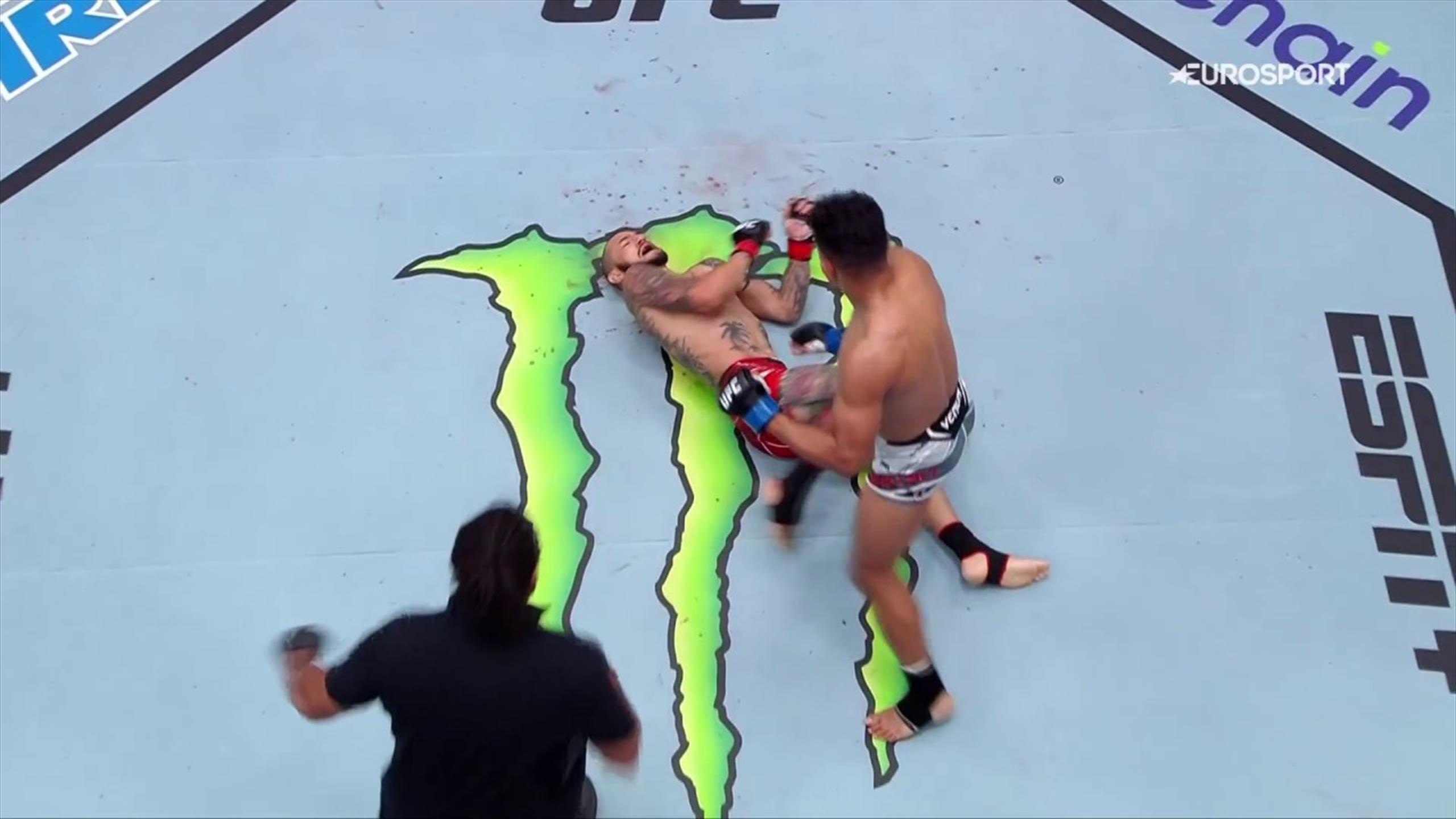 UFC Vegas 62 | Martinez stopt Swanson met vernietigende lowkick - Eurosport