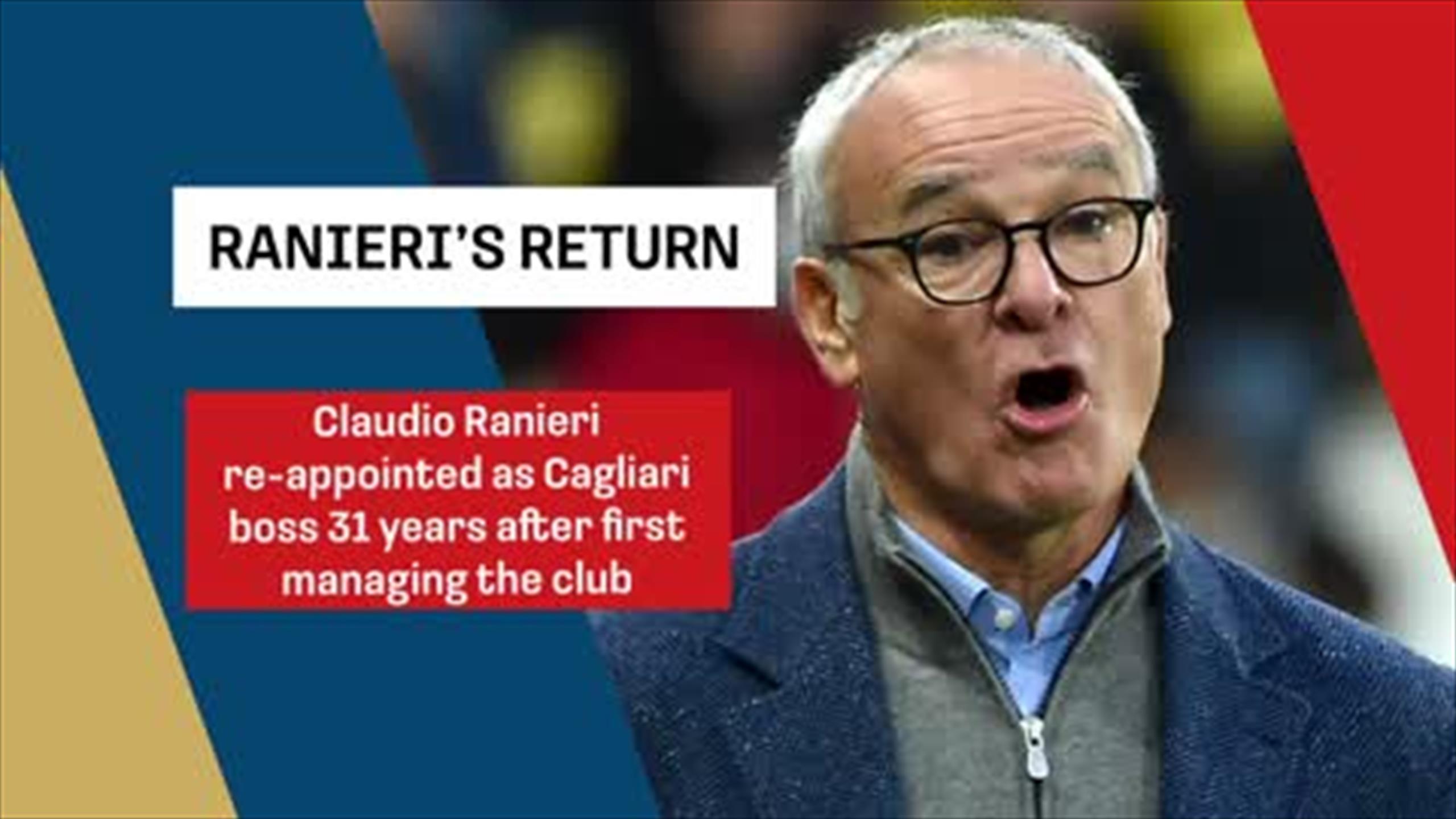 Claudio Ranieri returns to coach Cagliari after 31 years on multi-year ...