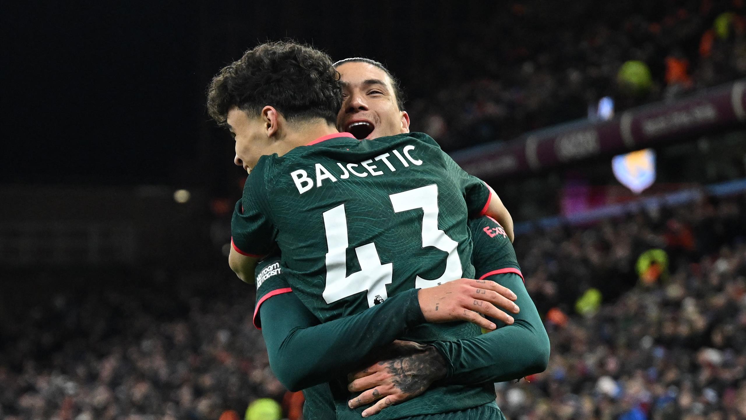 FC Liverpool müht sich zu Arbeitssieg bei Aston Villa - Stefan Bajcetic ...