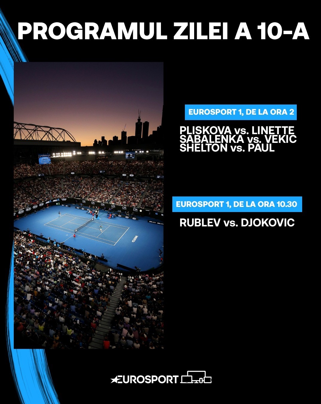 AO, ziua 10 | Djokovic l-a distrus pe Rublev și e în semifinale la Australian Open. Rezultatele ...