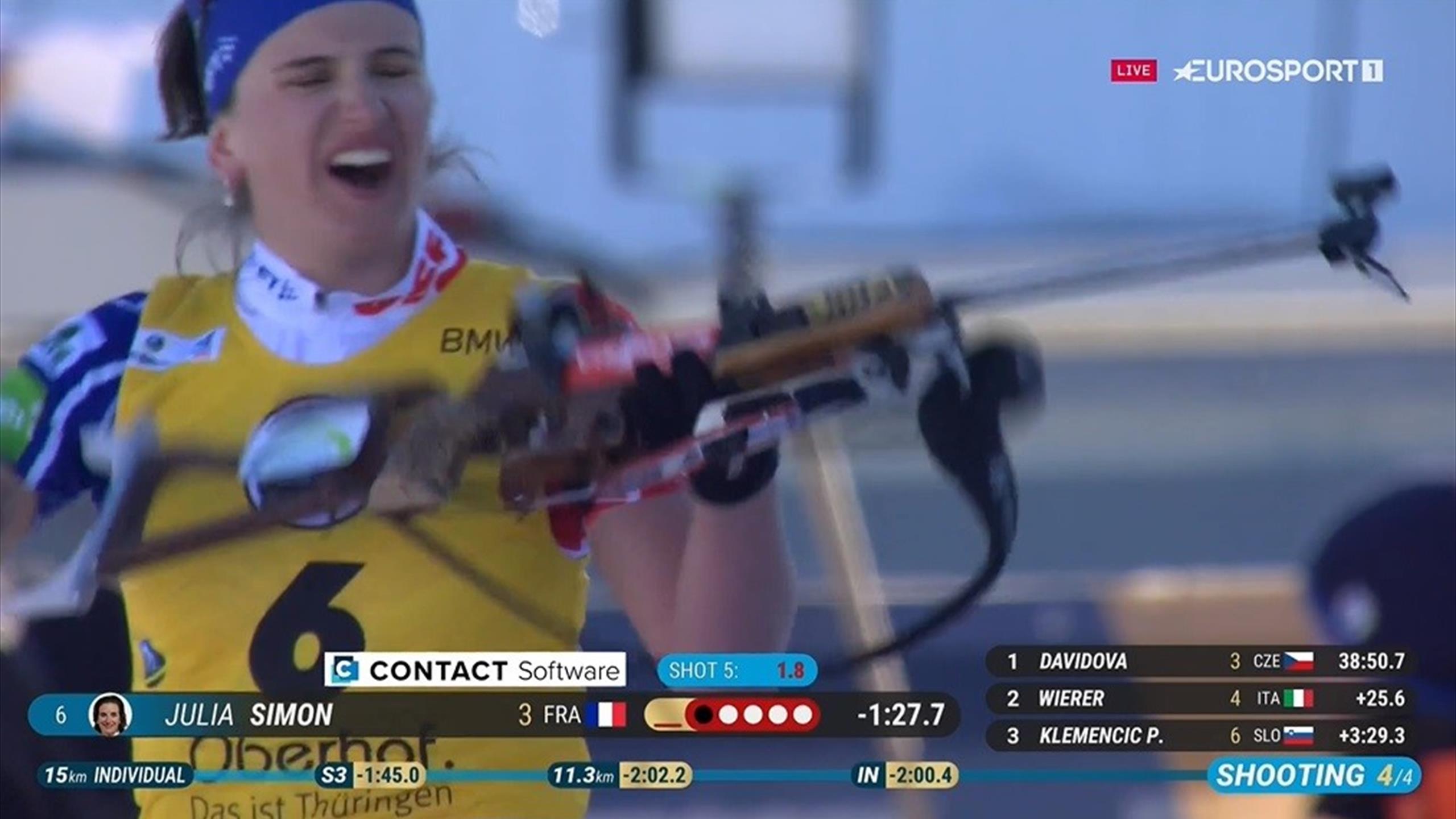 La faute de trop : Julia Simon a vu le podium lui filer entre les ...