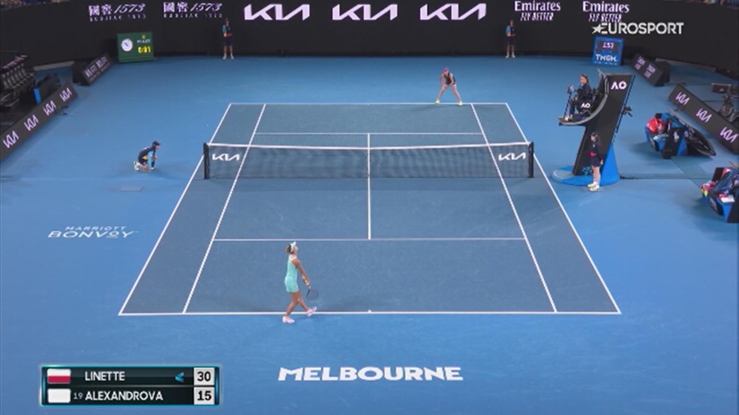 Australian Open. Linette wygrała pierwszego gema z Aleksandrową ...