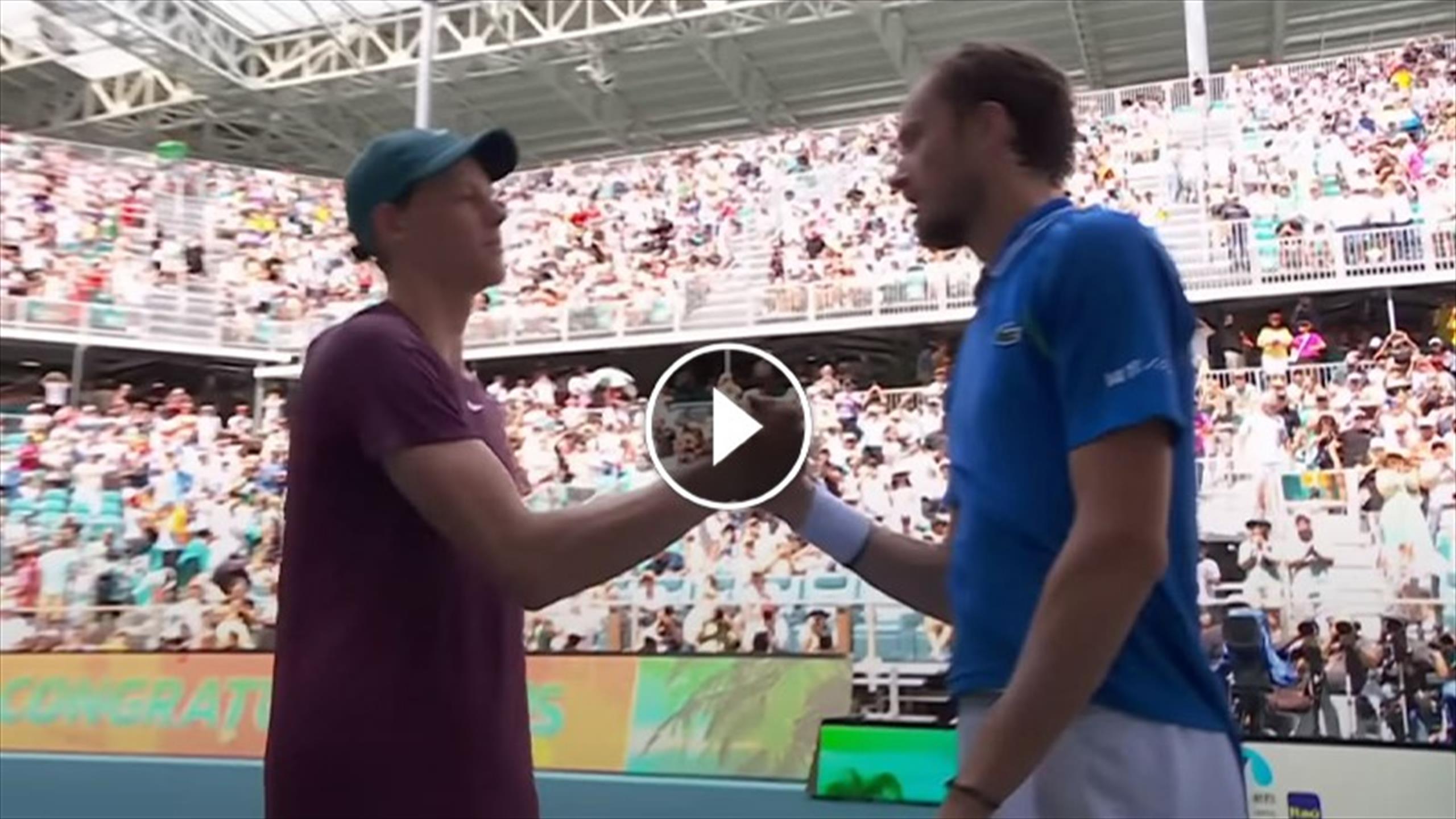 ATP 1000 Miami - Sinner-Medvedev, gli highlights della finale in 8 ...