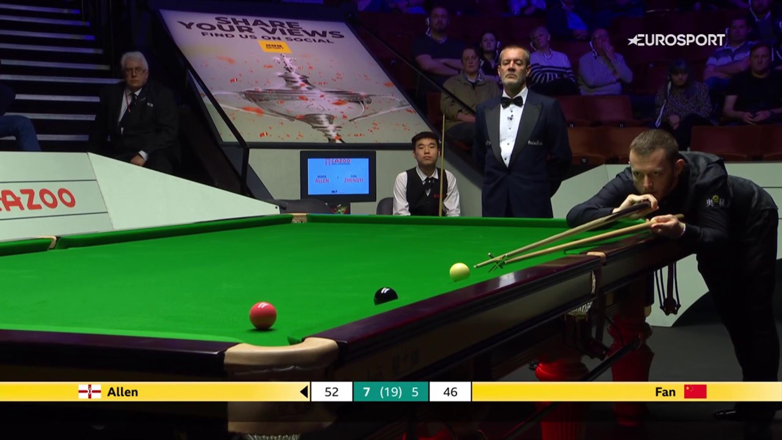 WK Snooker | Mark Allen maakt dankbaar gebruik van kostbare fout Fan ...