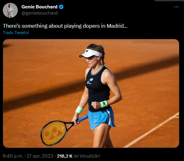 Bouchard, atac nimicitor la Madrid față de Sharapova și Yastremska: "E ...