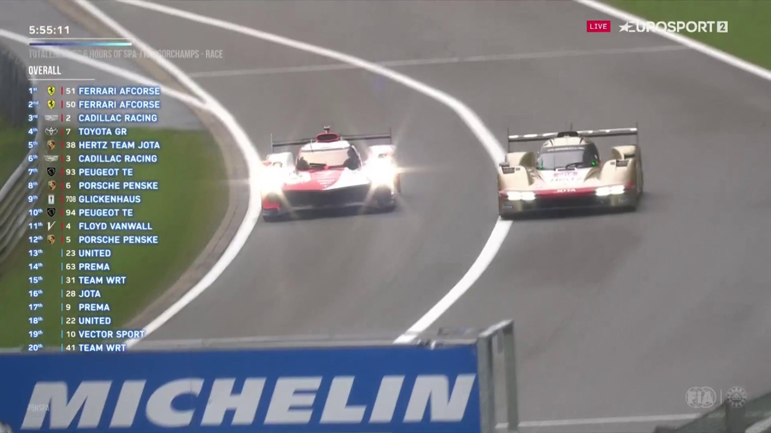 Start wyścigu 6h Spa - WEC wideo - Eurosport