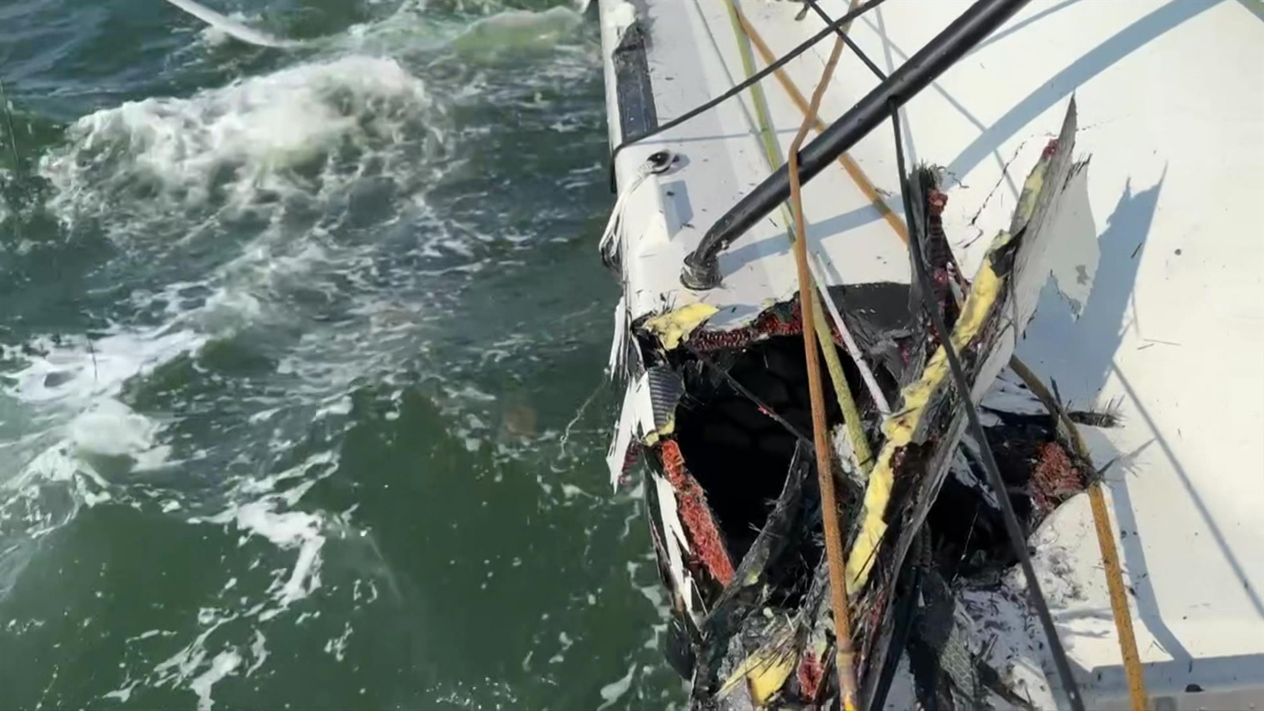 Incident incredibil în Ocean Race! Două ambarcațiuni s-au lovit una de ...