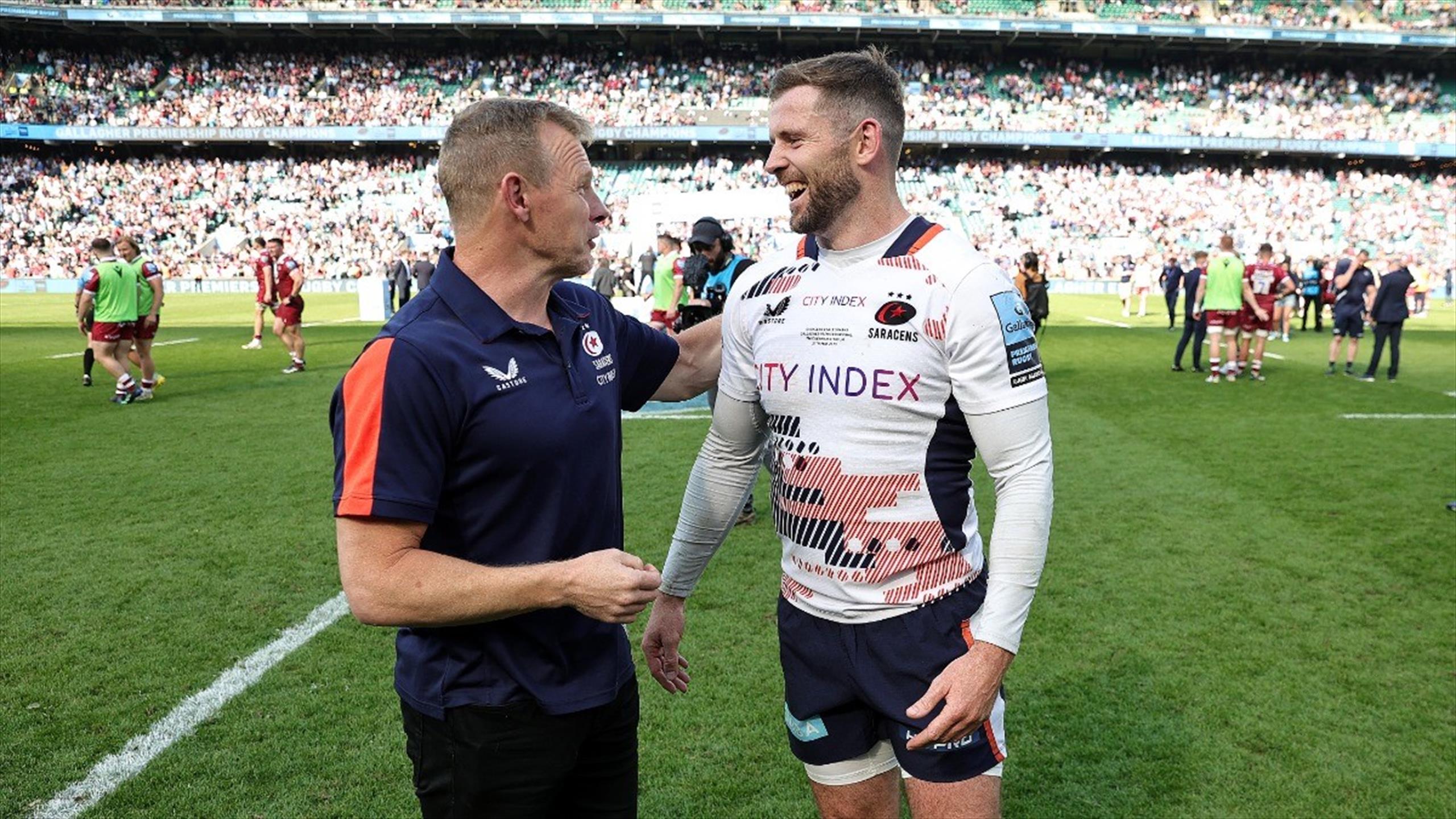 Gallagher Premiership: Mark McCall interview cut short by wild Saracens ...