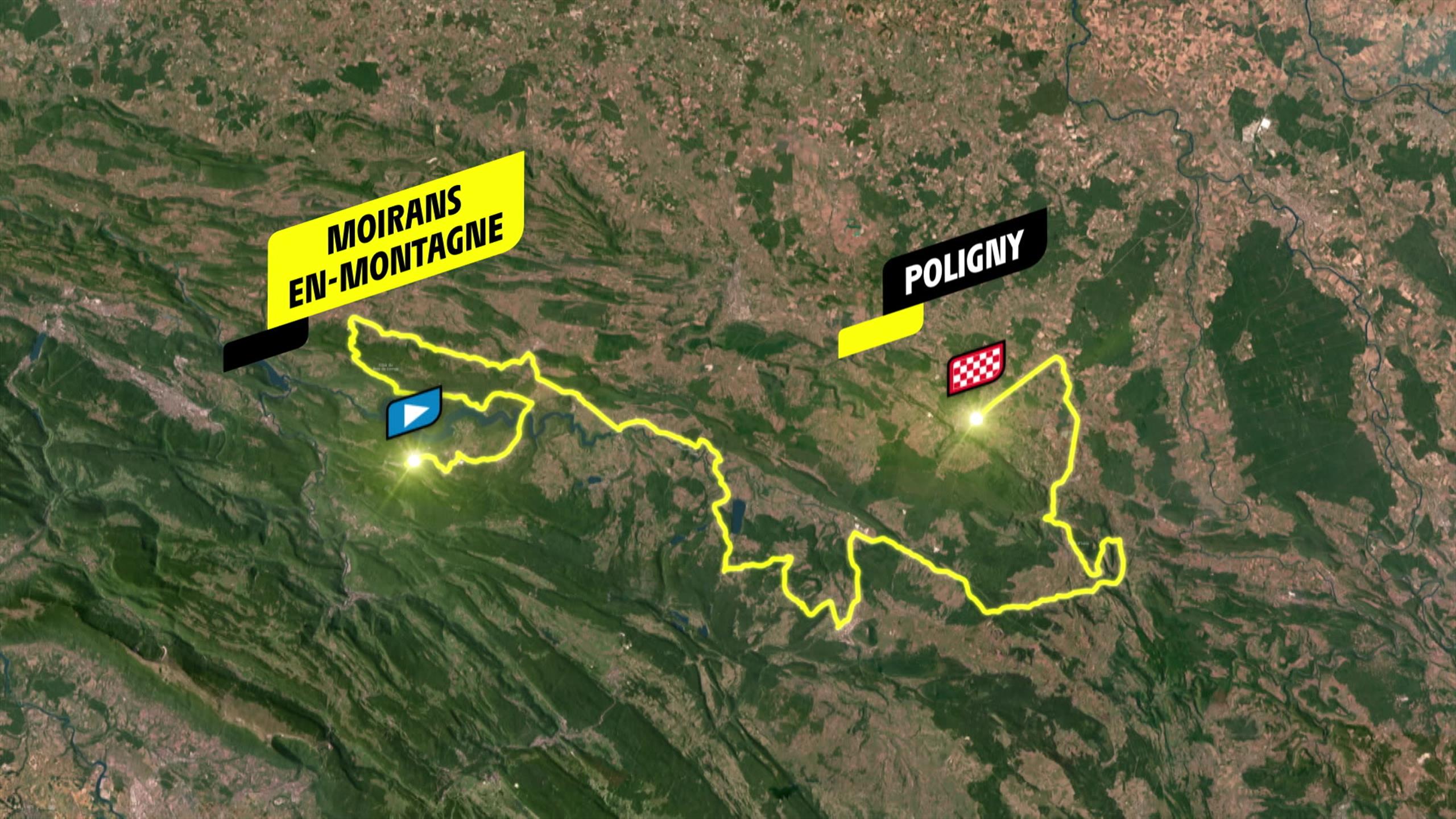 Mapa 3D 19. etapu Tour de France 2023 - Moirans-En-Montagne - Poligny ...