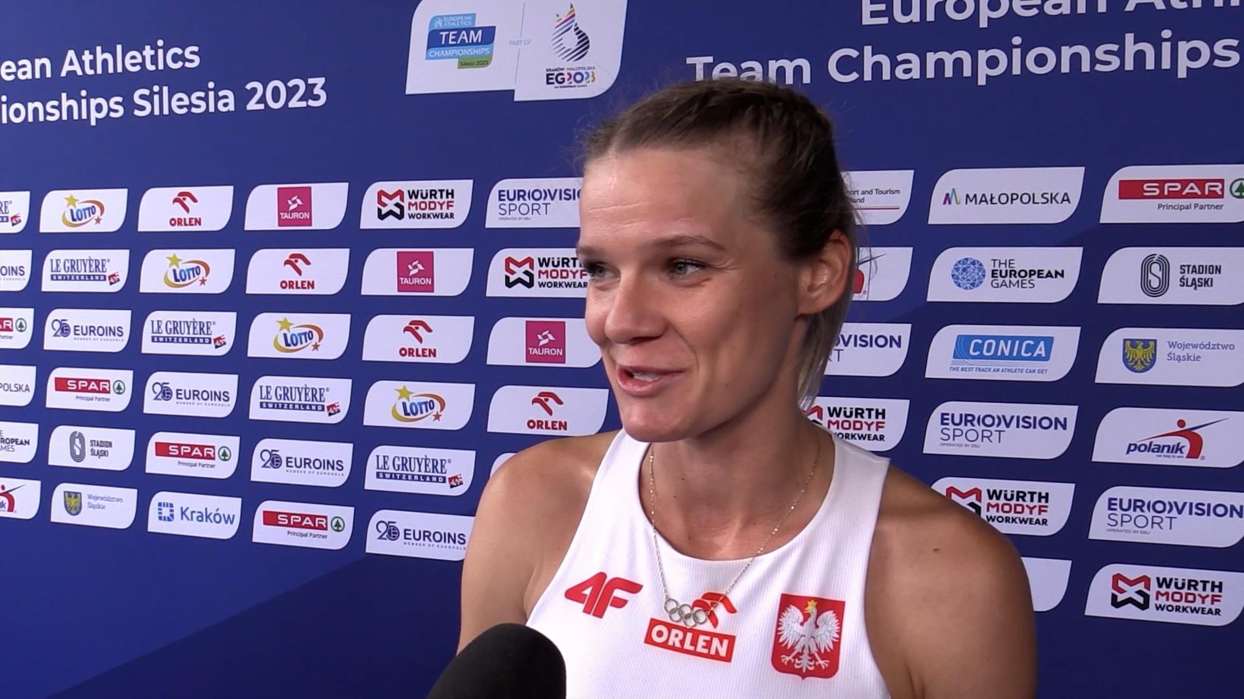 Alicja Konieczek po biegu na 3000 m z przeszkodami na Igrzyskach Europejskich - Lekkoatletyka ...