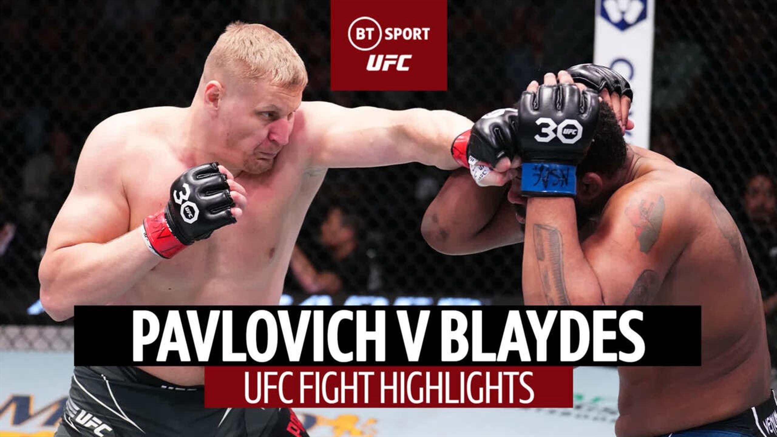 UFC highlights - Sergei Pavlovich v Curtis Blaydes - Mixed Martial Arts ...