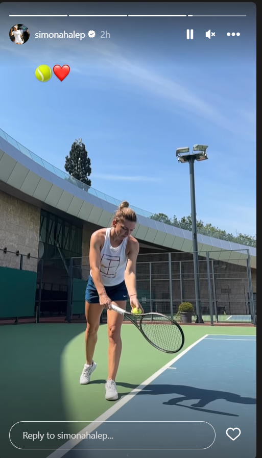 Simona Halep a revenit la antrenamente! Imaginea care le oferă fanilor ...