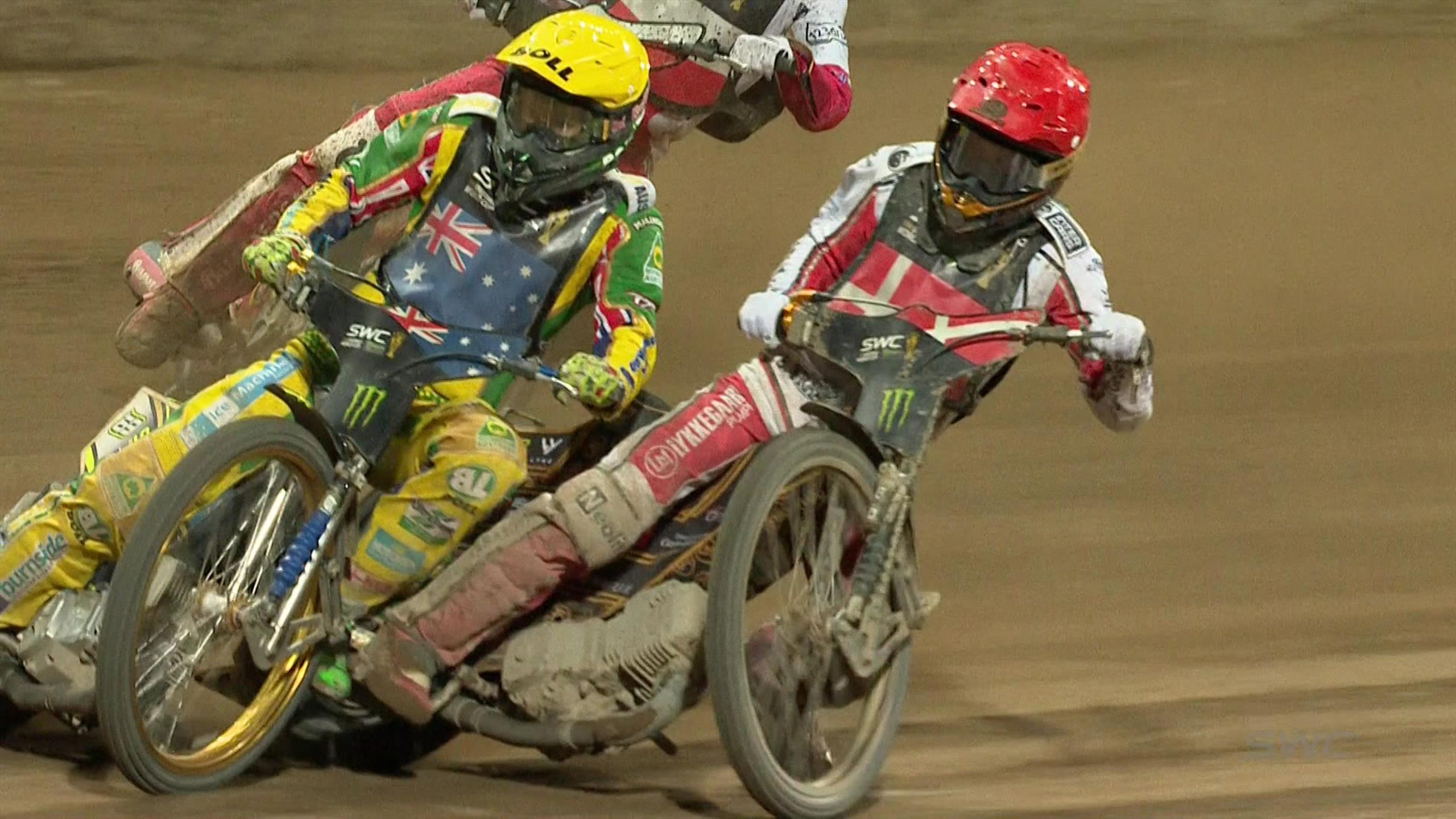 Speedway World Cup final: Jason Doyle wins Heat 14 after amazing fight ...