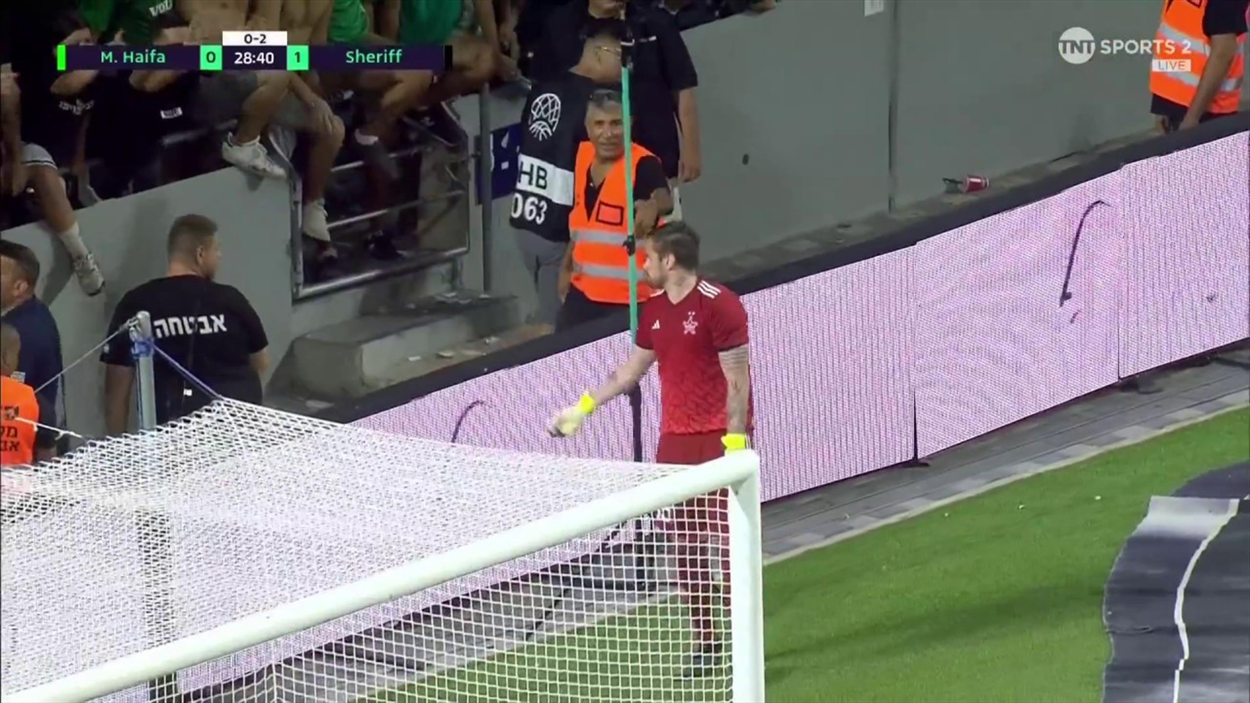 'He can't be far from a booking' - Sheriff goalkeeper Maksym Koval ...