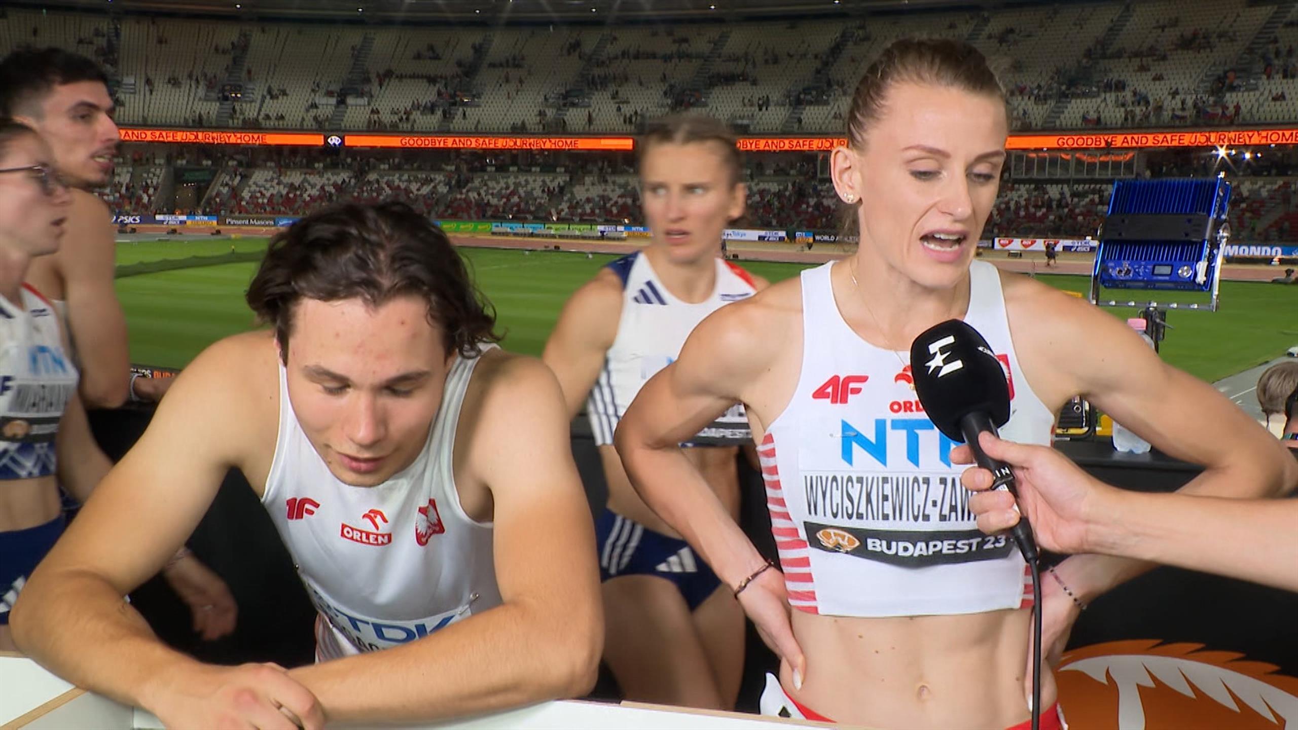 Wyciszkiewicz-Zawadzka i Bogaczyński po finale sztafety mieszanej 4x400 m - Lekkoatletyka wideo ...