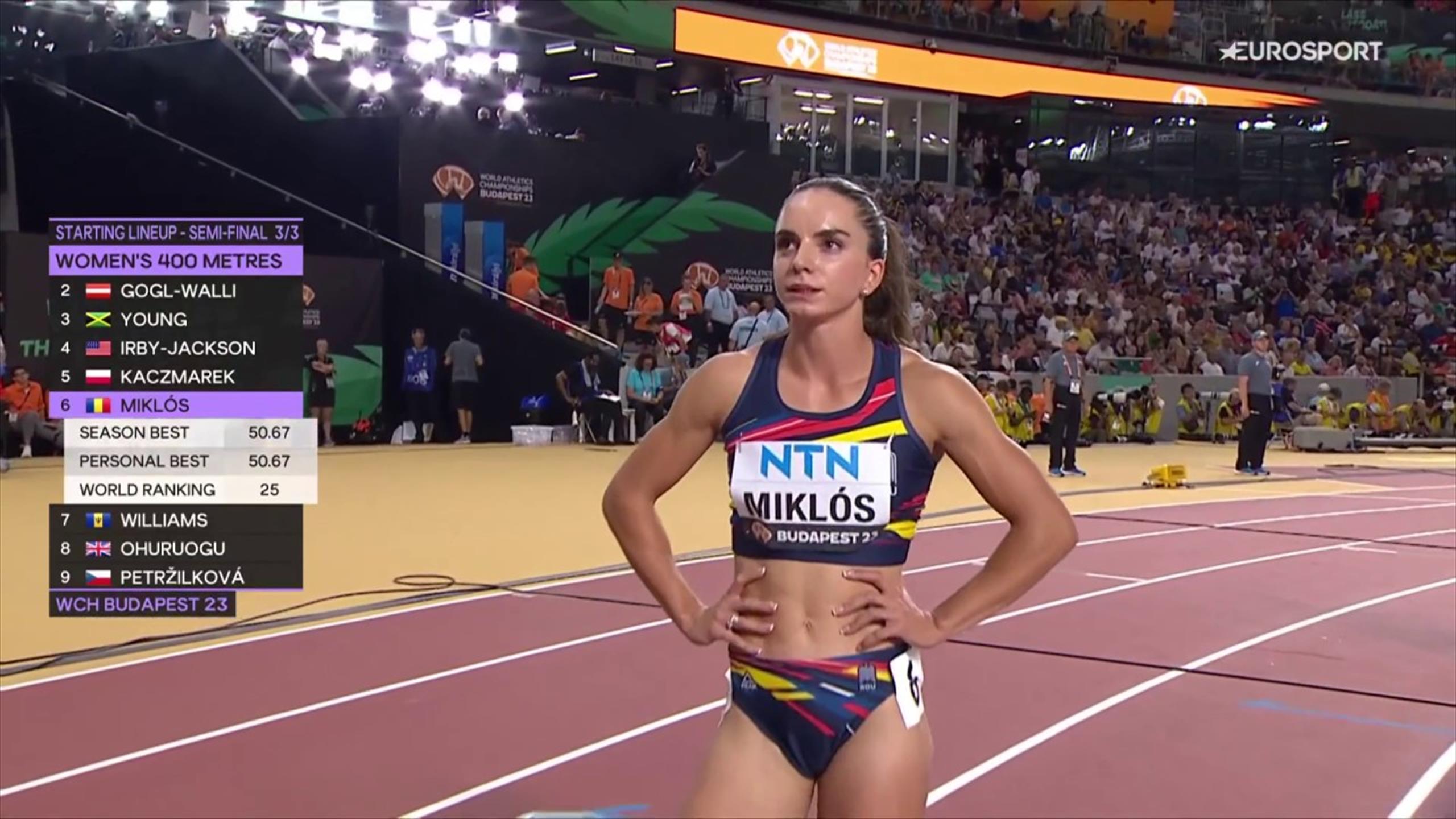 Nem sok hiányzott a női 400 méter döntőjéhez Miklós Andreának ...