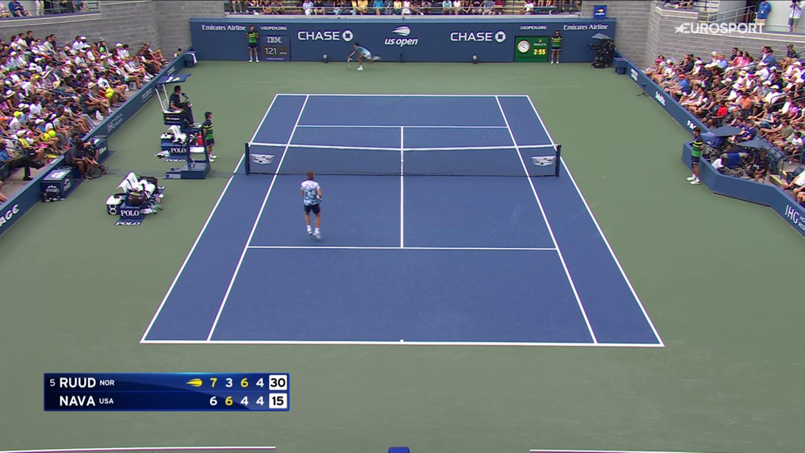 Ruud-motstander med ellevilt slag: – Det der er kunst! - Tennis video ...