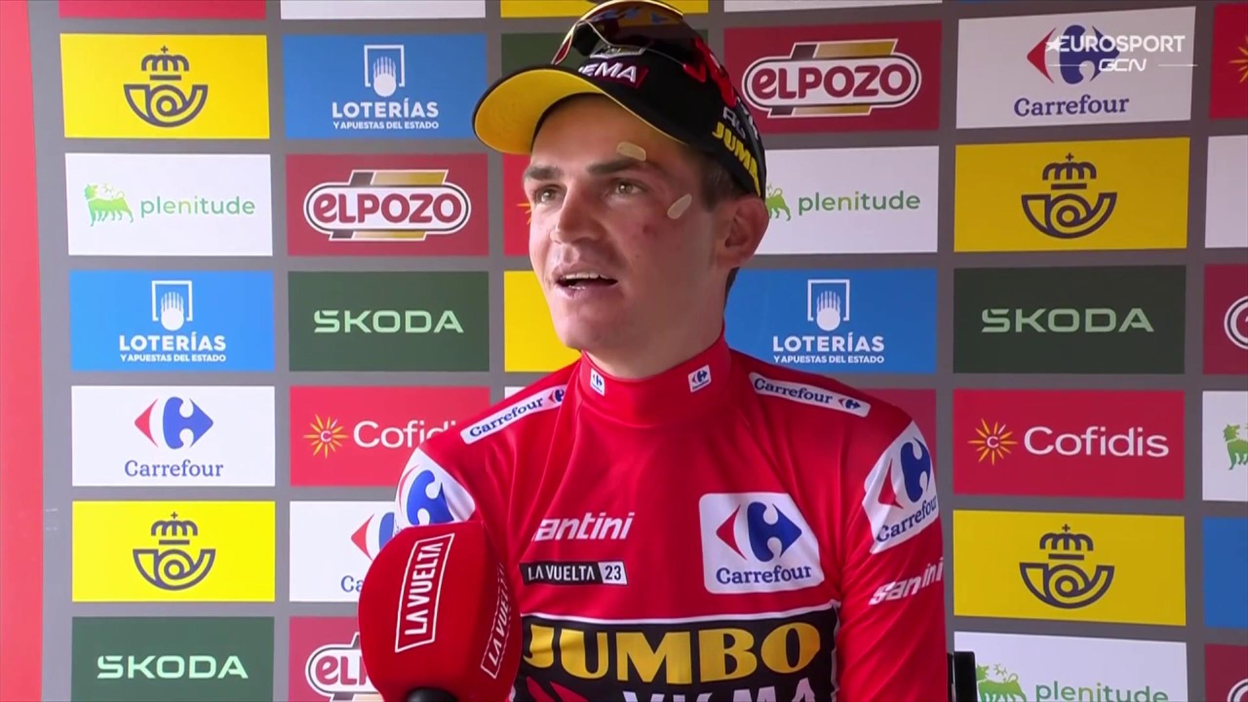 La Vuelta | “Heel tof om de rode trui te pakken” - Sepp Kuss lost Lenny ...