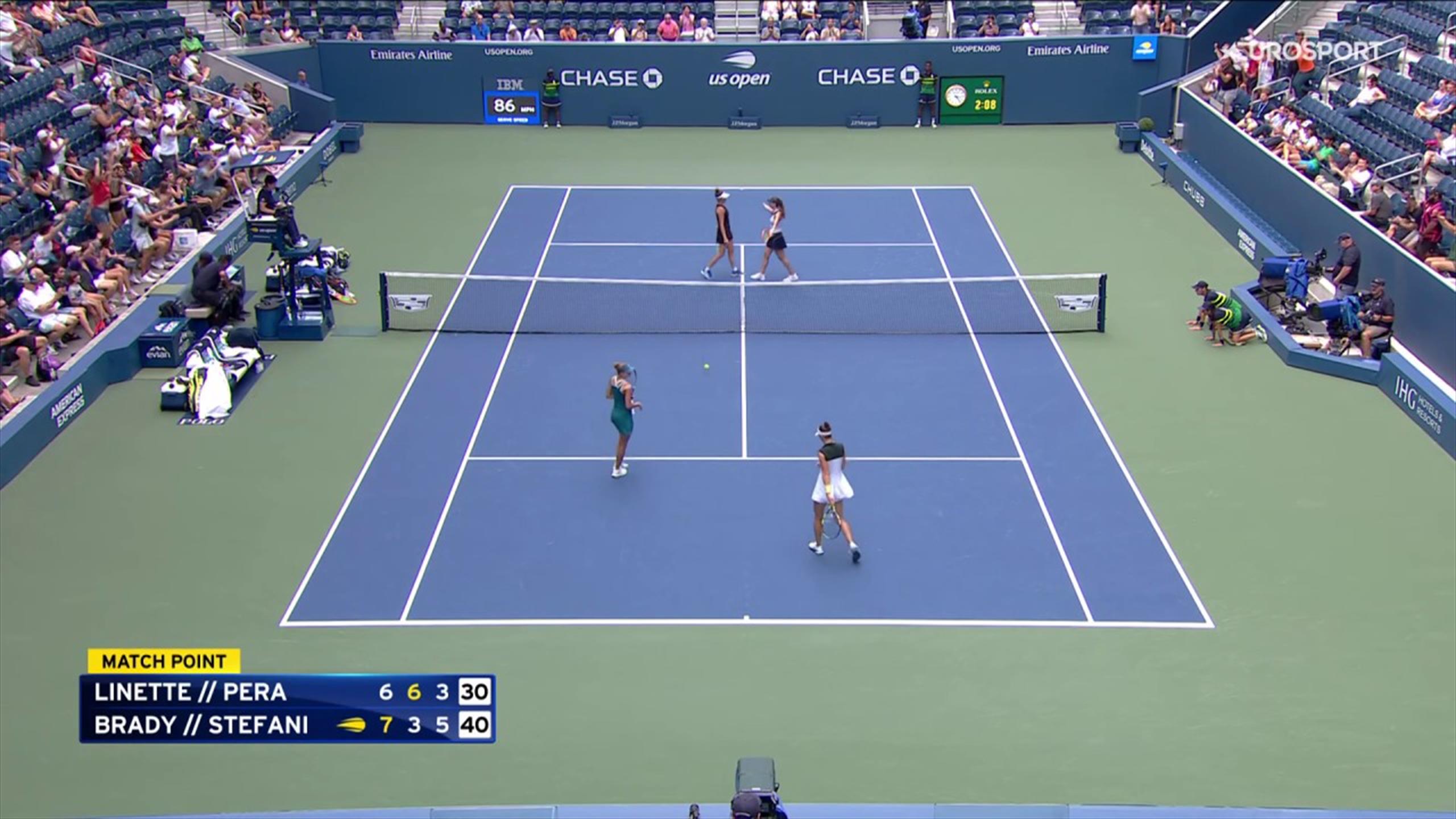 Linette i Pera odpadły w ćwierćfinale US Open - Tenis wideo - Eurosport