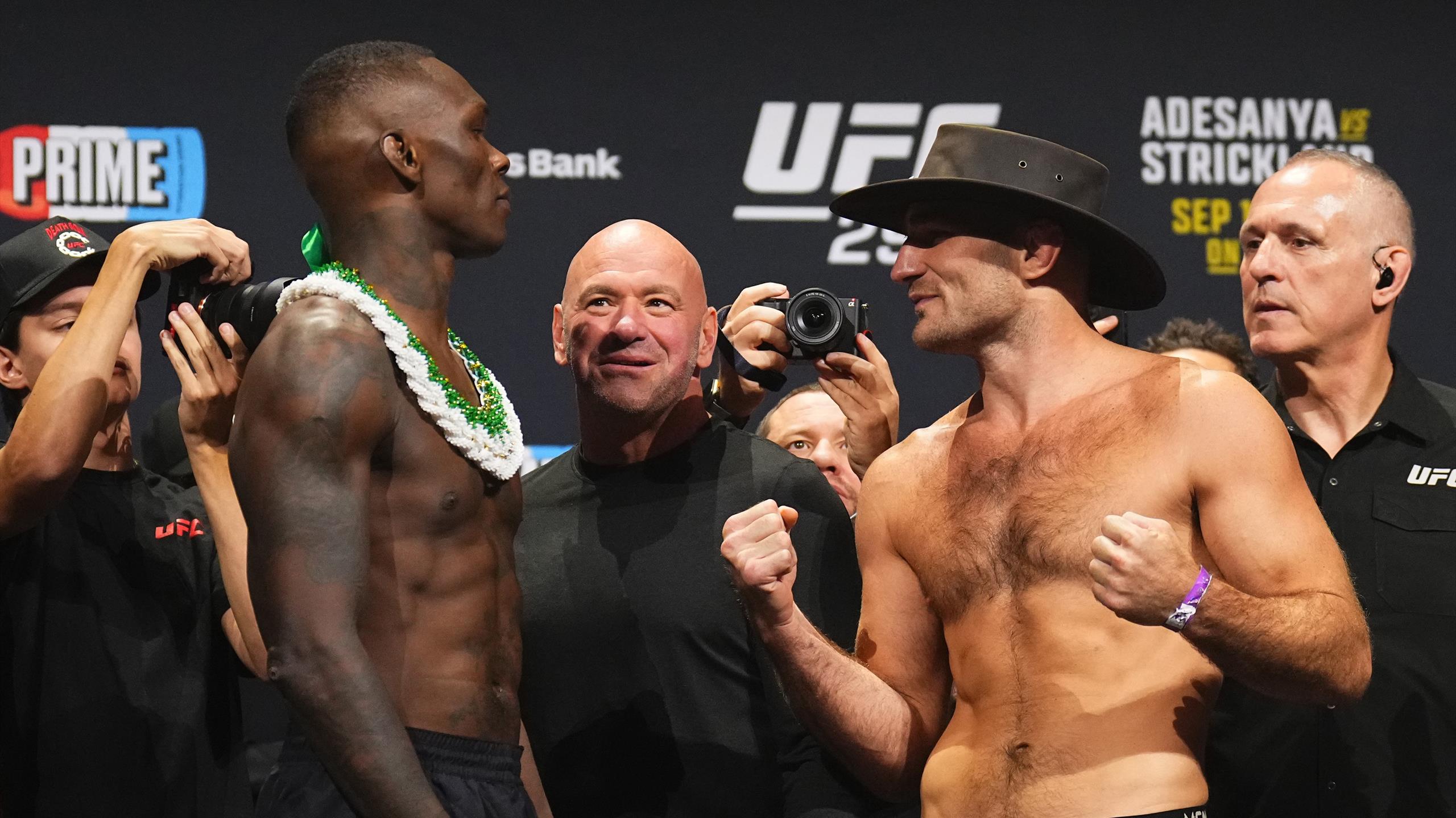 Watch Israel Adesanya and Sean Strickland come face to face at UFC 293 ...