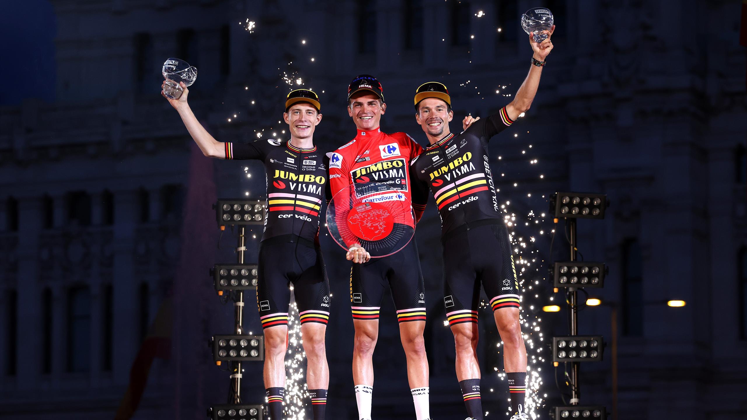 Vuelta a España 2023 | La imagen del doble triplete de Jumbo: Kuss ...