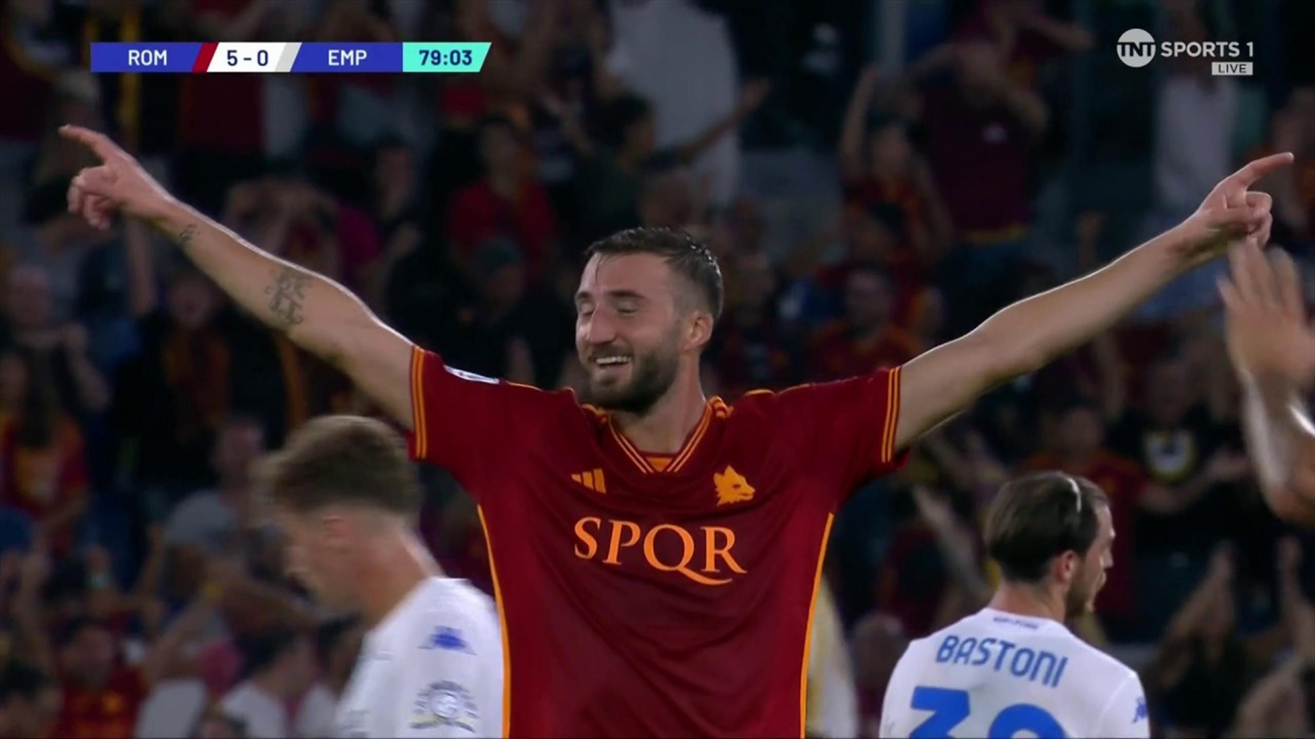 'What a hit' - Bryan Cristante scores long-range stunner in Roma romp ...