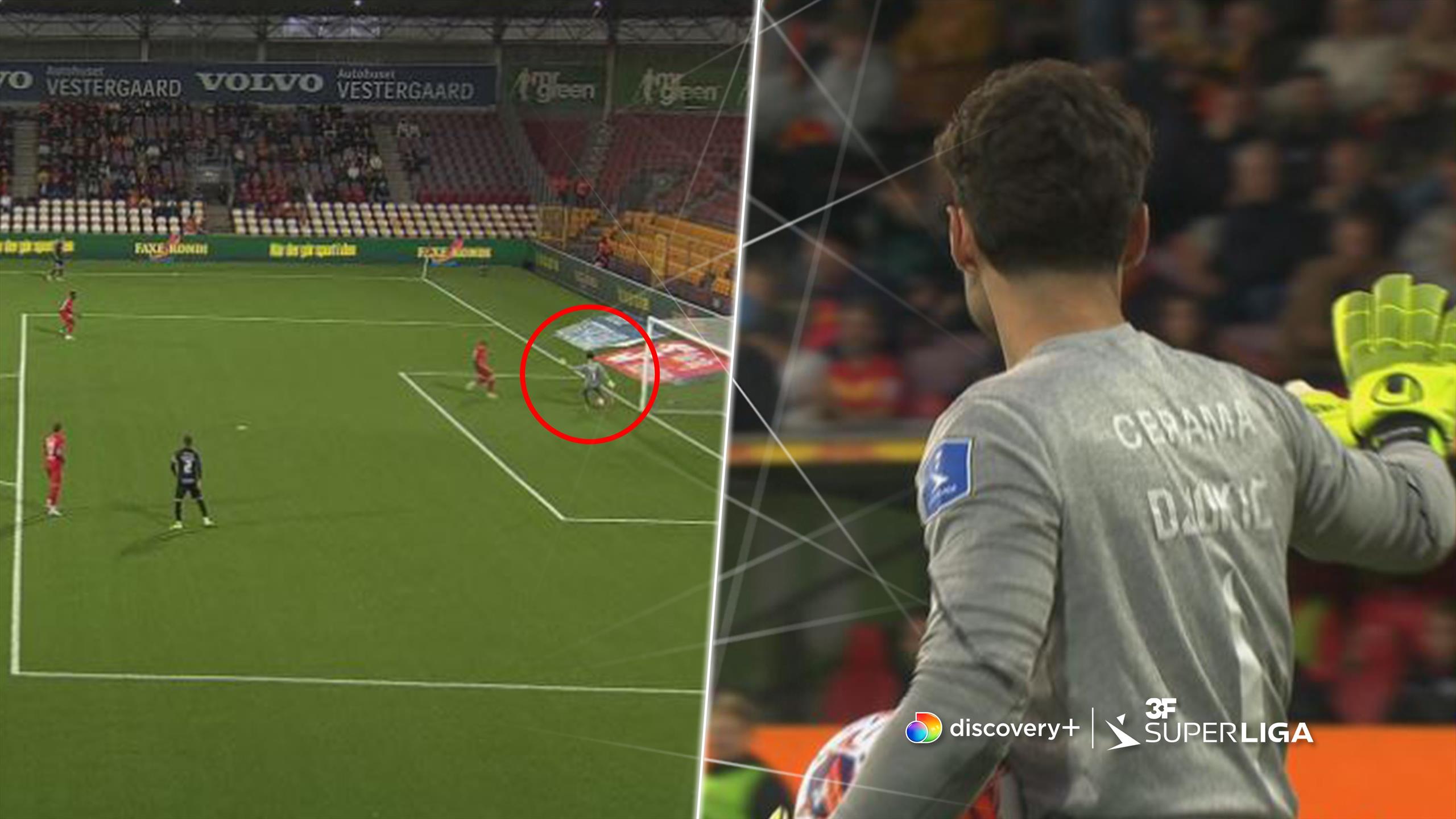 Filip Djukic tæt på stor brøler efter bare 15 sekunder mod FC ...