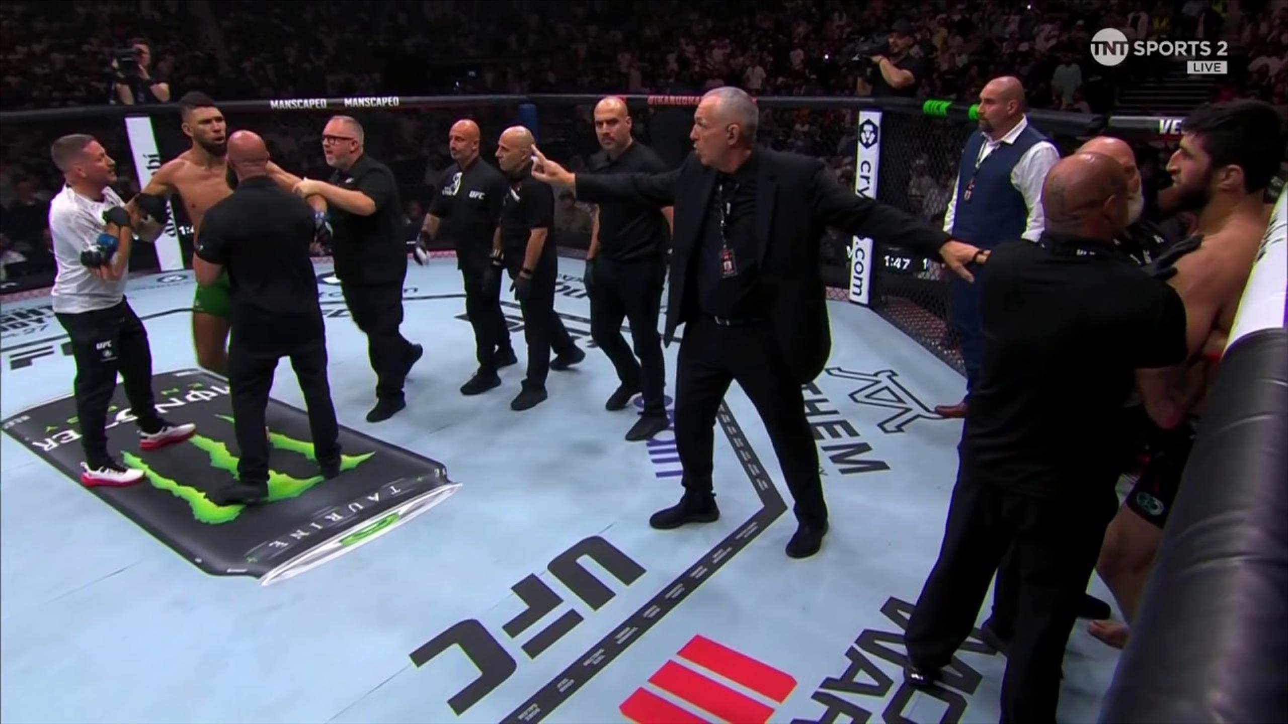 UFC 294: Absolute chaos as Magomed Ankalaev v Johnny Walker is declared ...