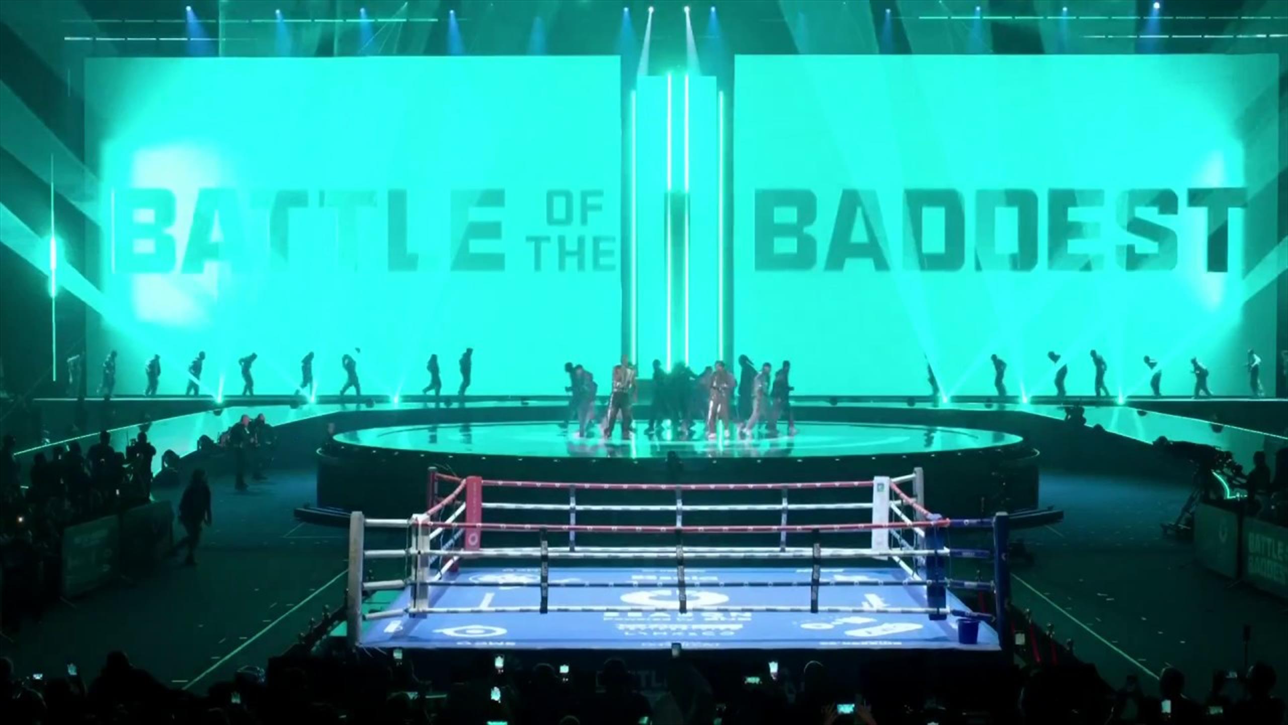 Watch: The ring rises ahead of ‘The Battle of the Baddest’ - Boxing ...