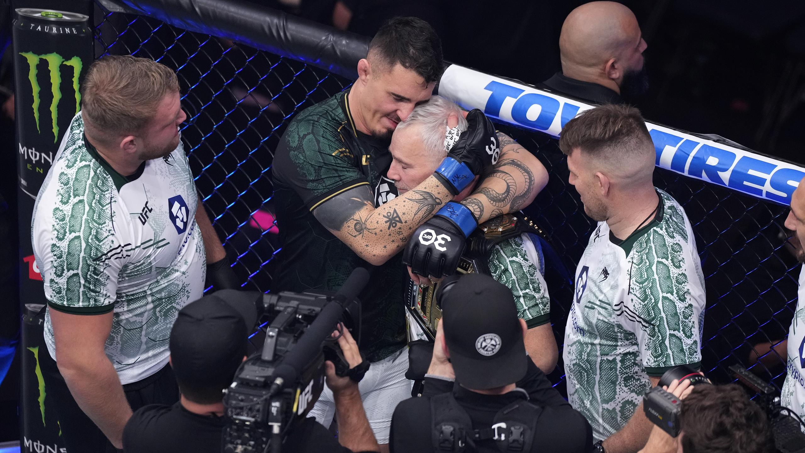 Tom Aspinall dedicates win to father in emotional cage interview after ...